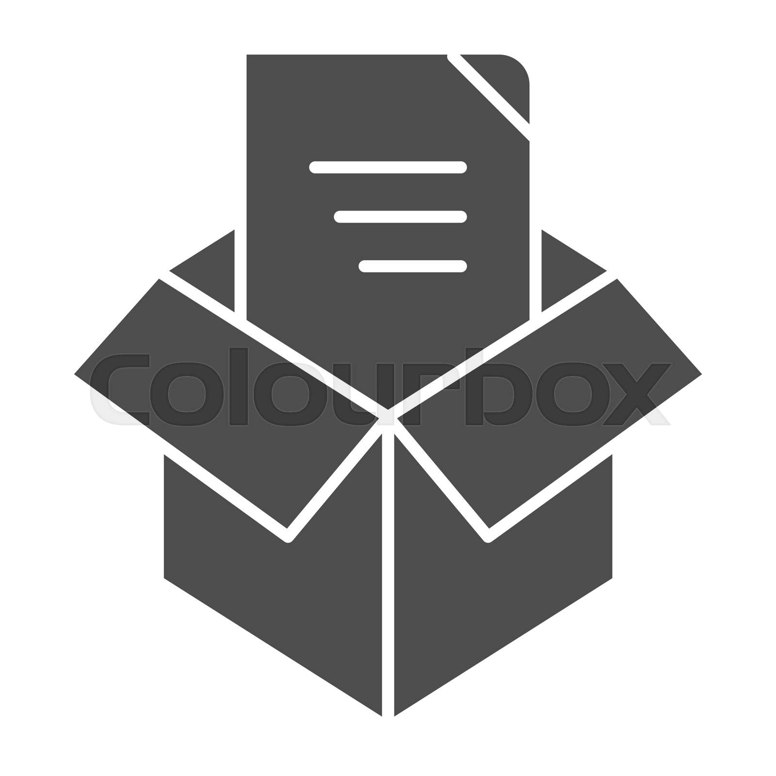 Unpacking solid icon. Box unpack concept vector illustration isolated ...