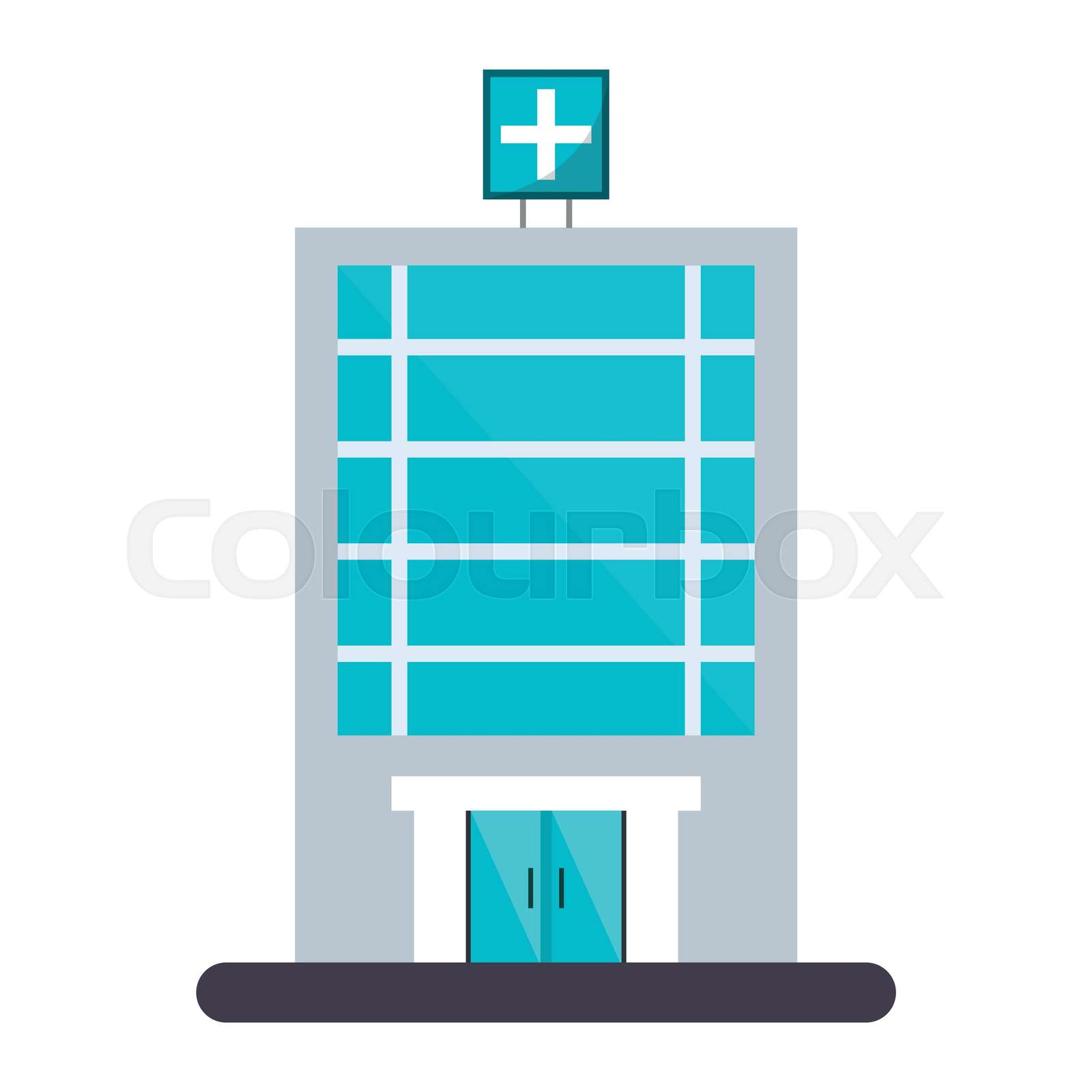 Hospital building symbol | Stock vector | Colourbox