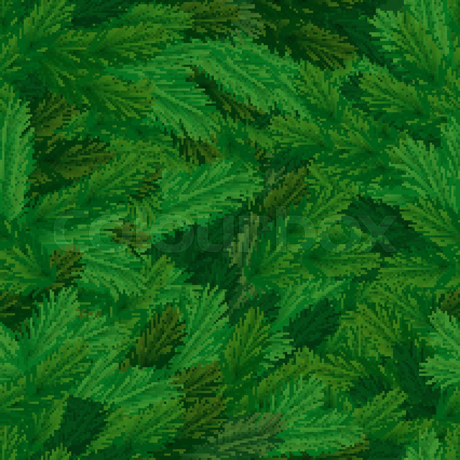 Pine Tree Branches with Needles Seamless Pattern | Stock vector | Colourbox