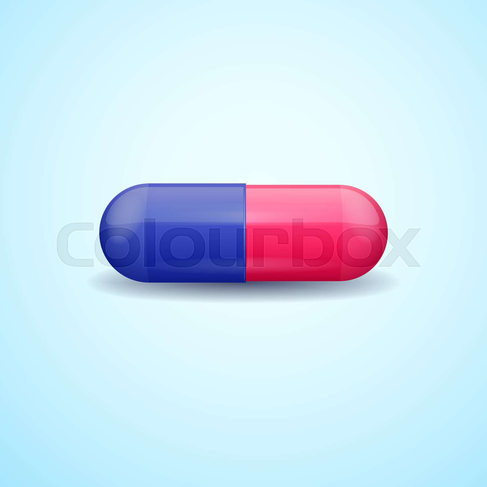 Red and blue full medical pill capsule with medicine | Stock vector ...