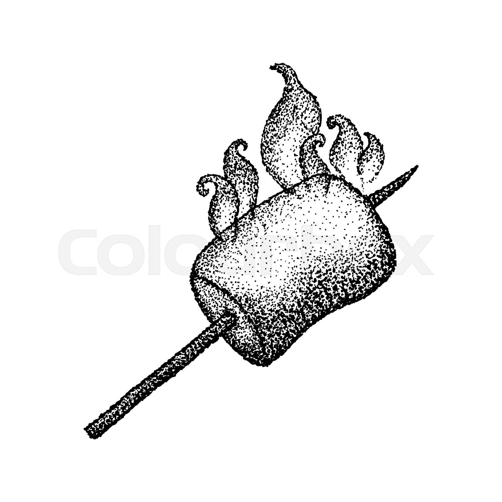 Roasting Marshmallows Drawing