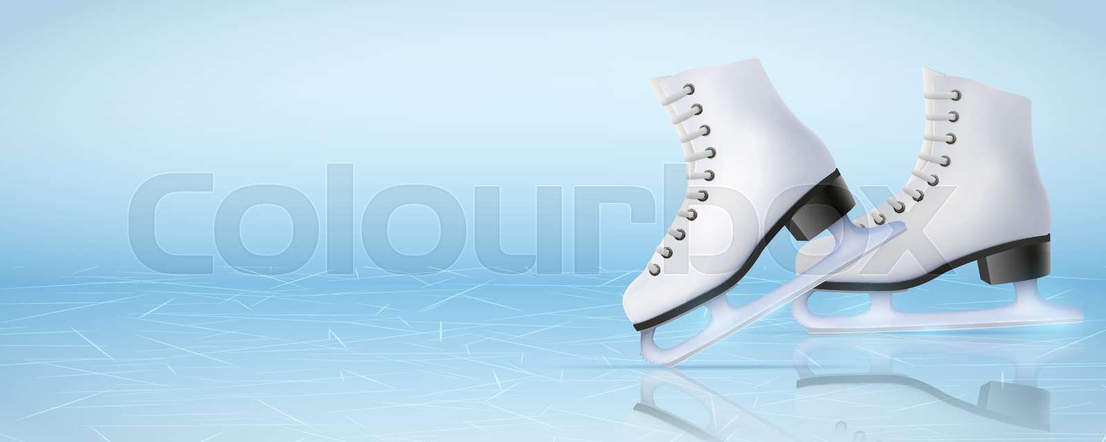 Banner Template of Ice Skating Rink | Stock vector | Colourbox