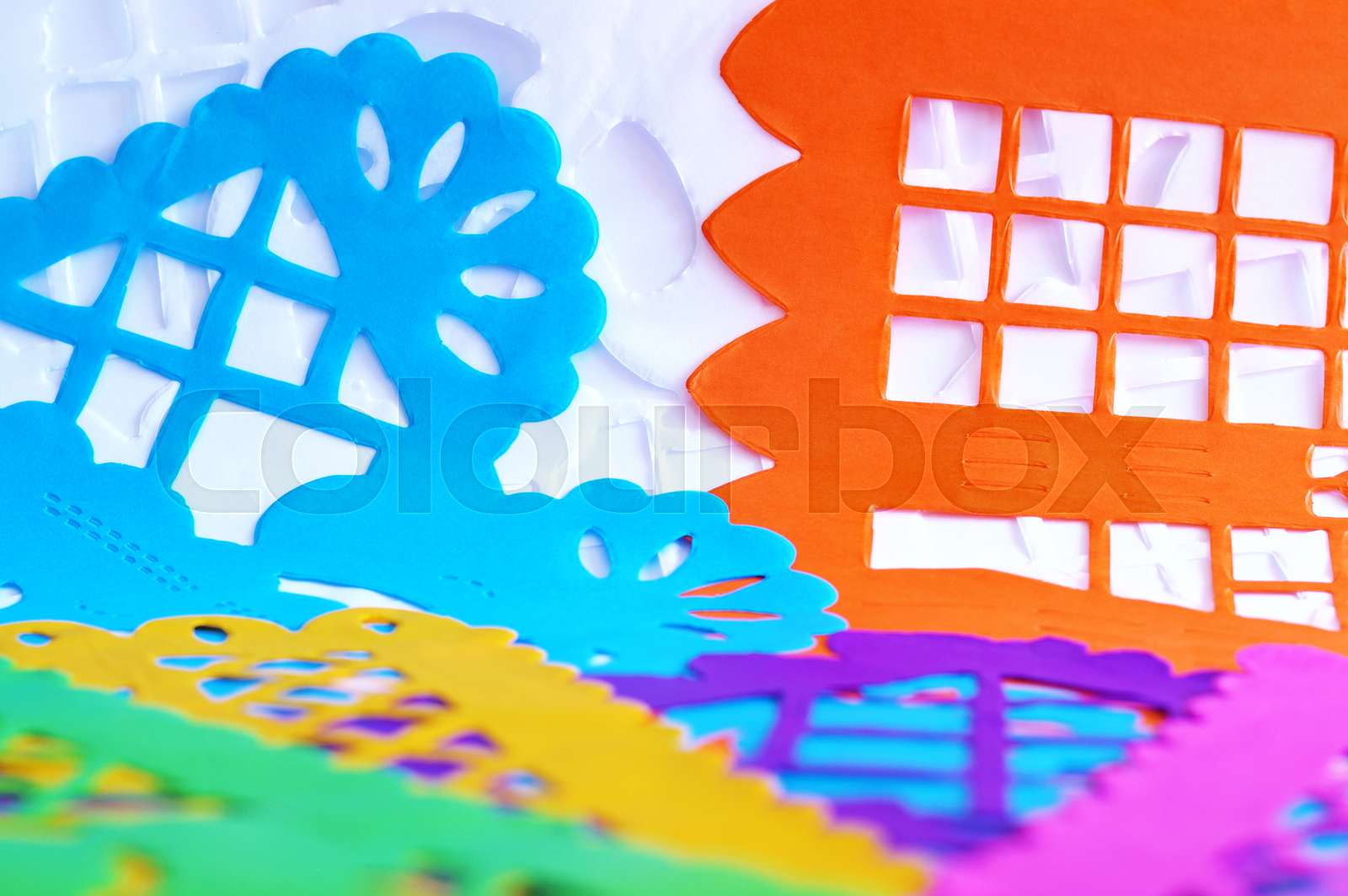 mexican perforated paper template | Stock image | Colourbox