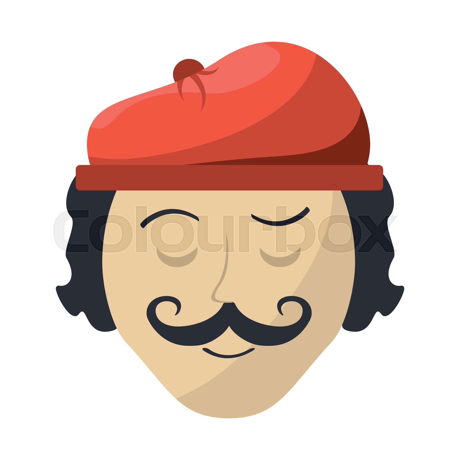 frenchman character cartoon | Stock vector | Colourbox