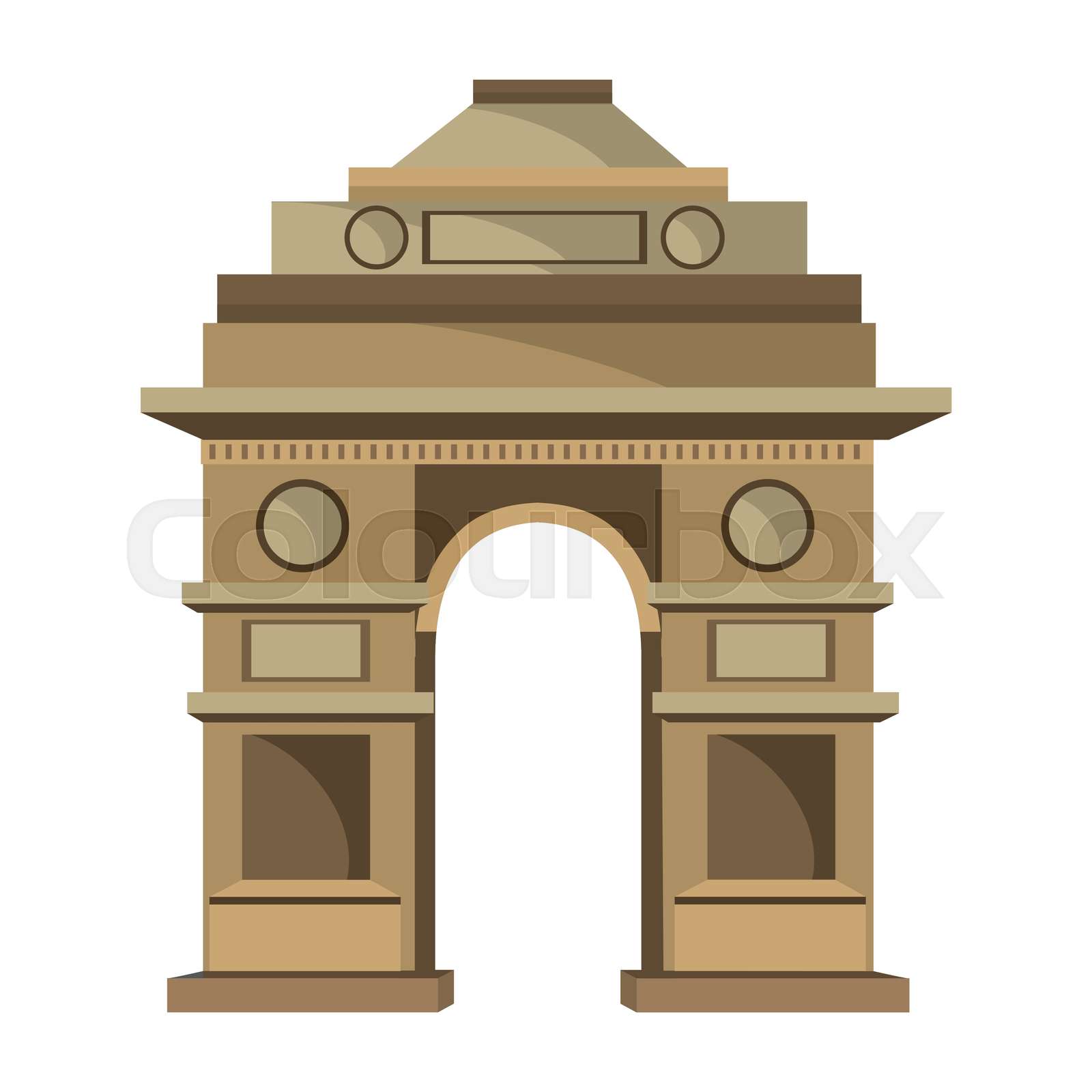 India gate delhi | Stock vector | Colourbox