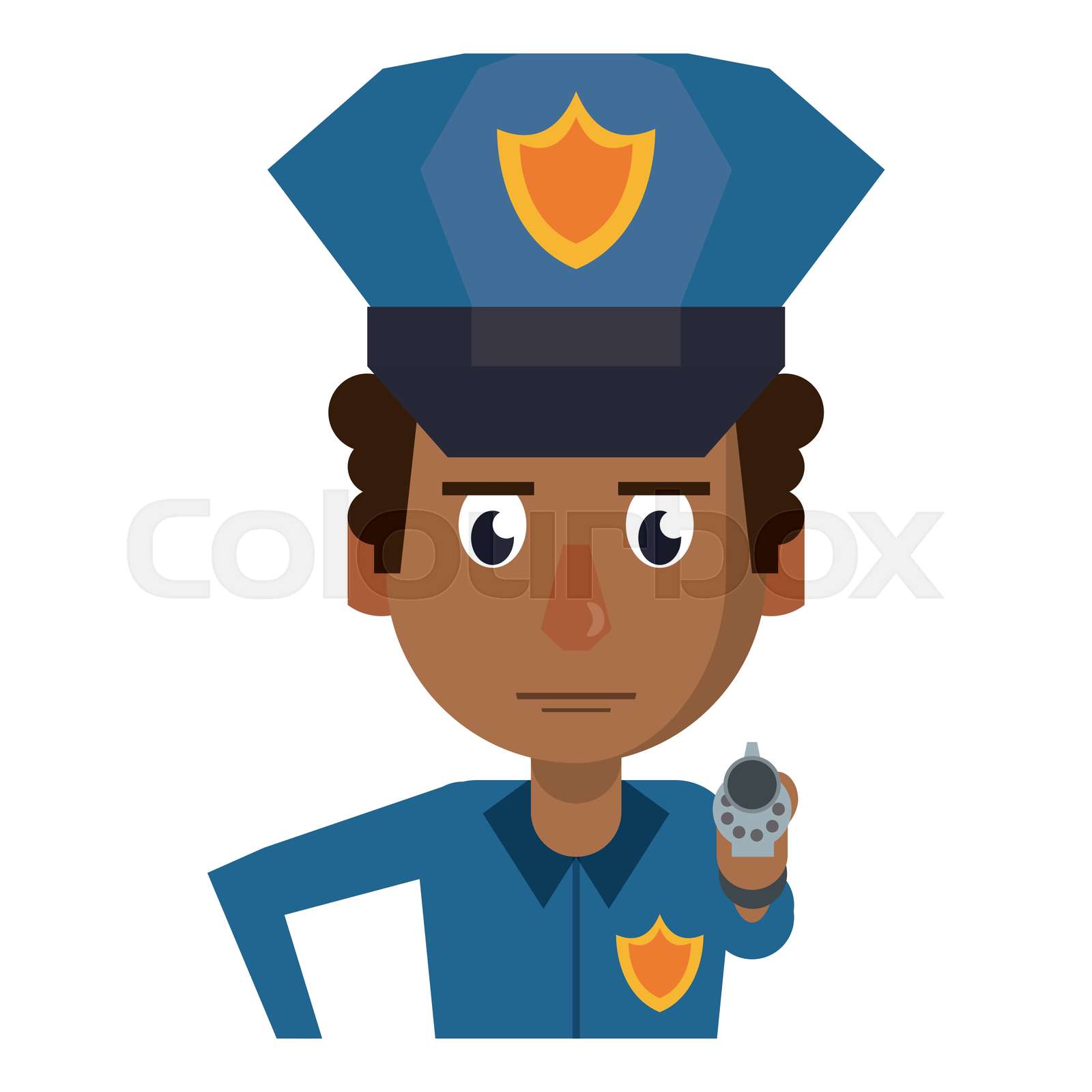 Police profile cartoon | Stock vector | Colourbox