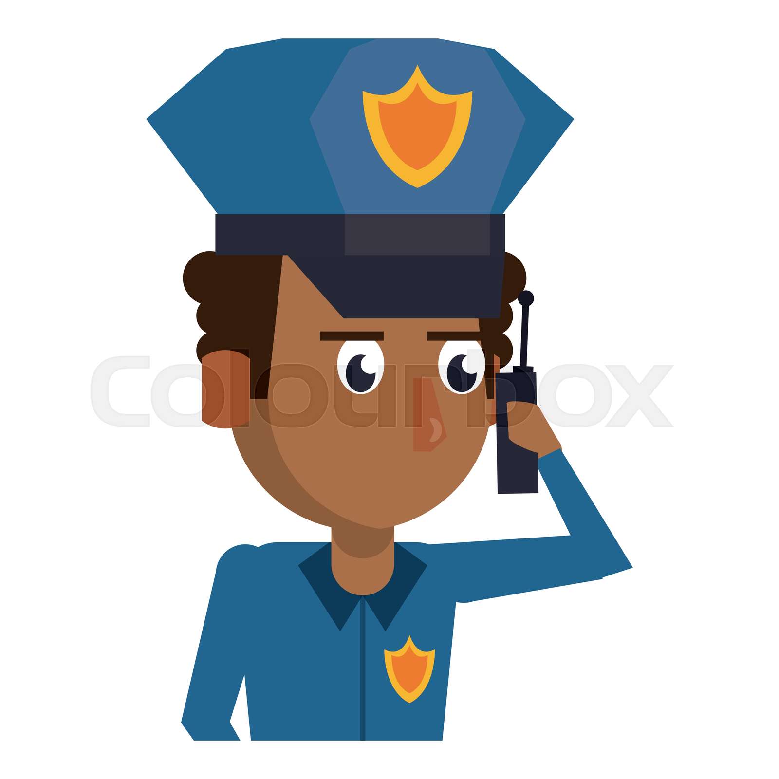 Police profile cartoon | Stock vector | Colourbox