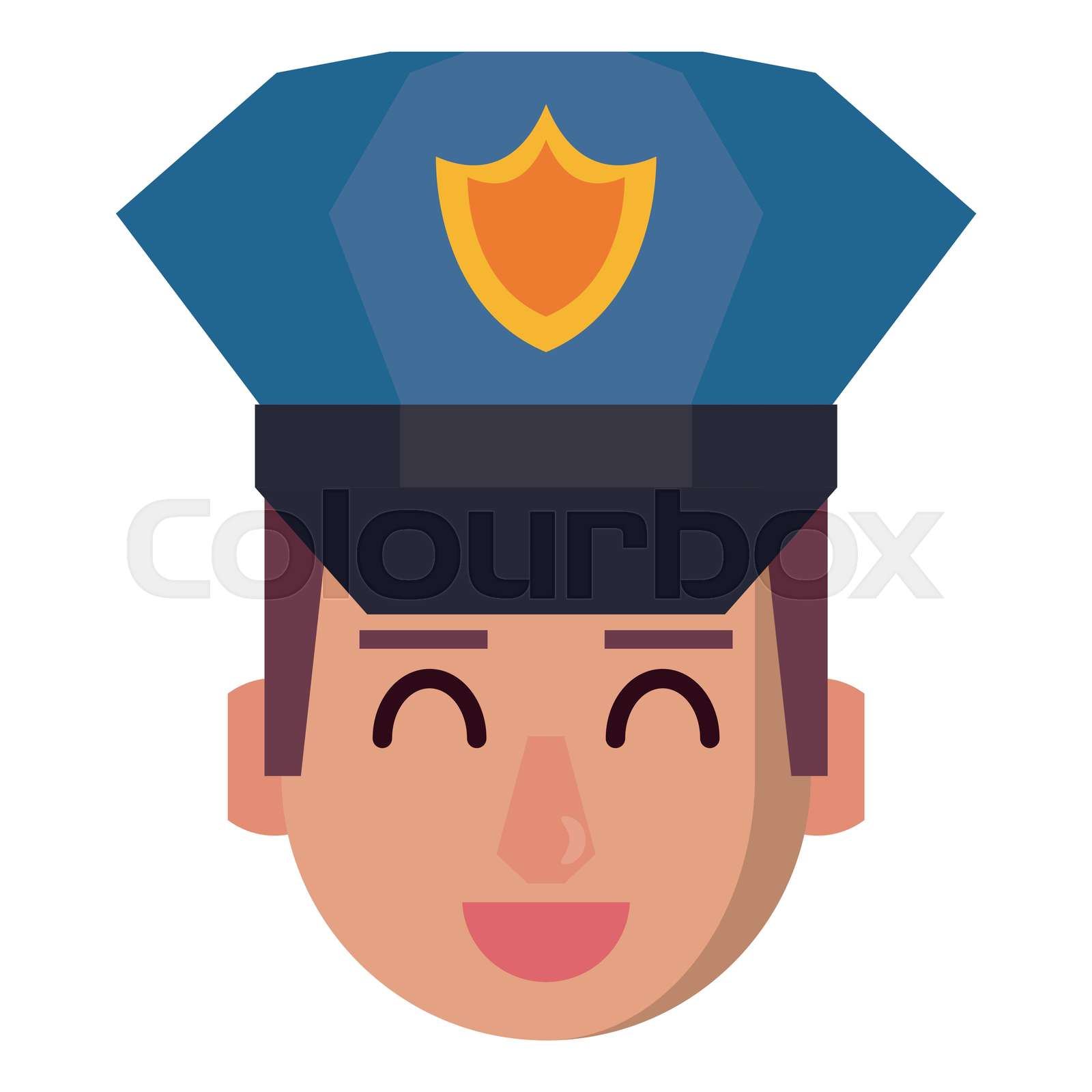 Police face cartoon | Stock vector | Colourbox