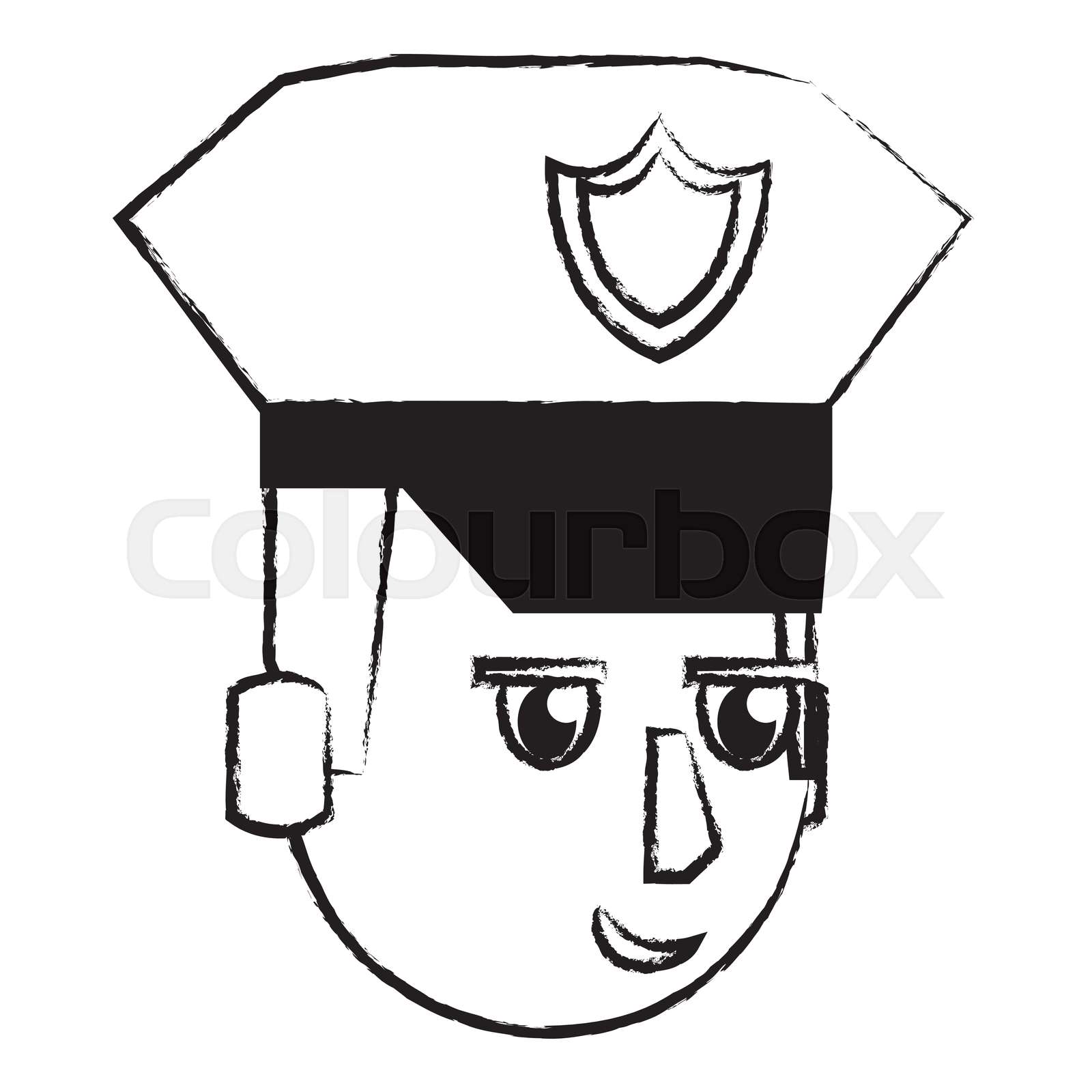 Police face cartoon sketch | Stock vector | Colourbox Police face cartoon sketch | Stock vector | Colourbox