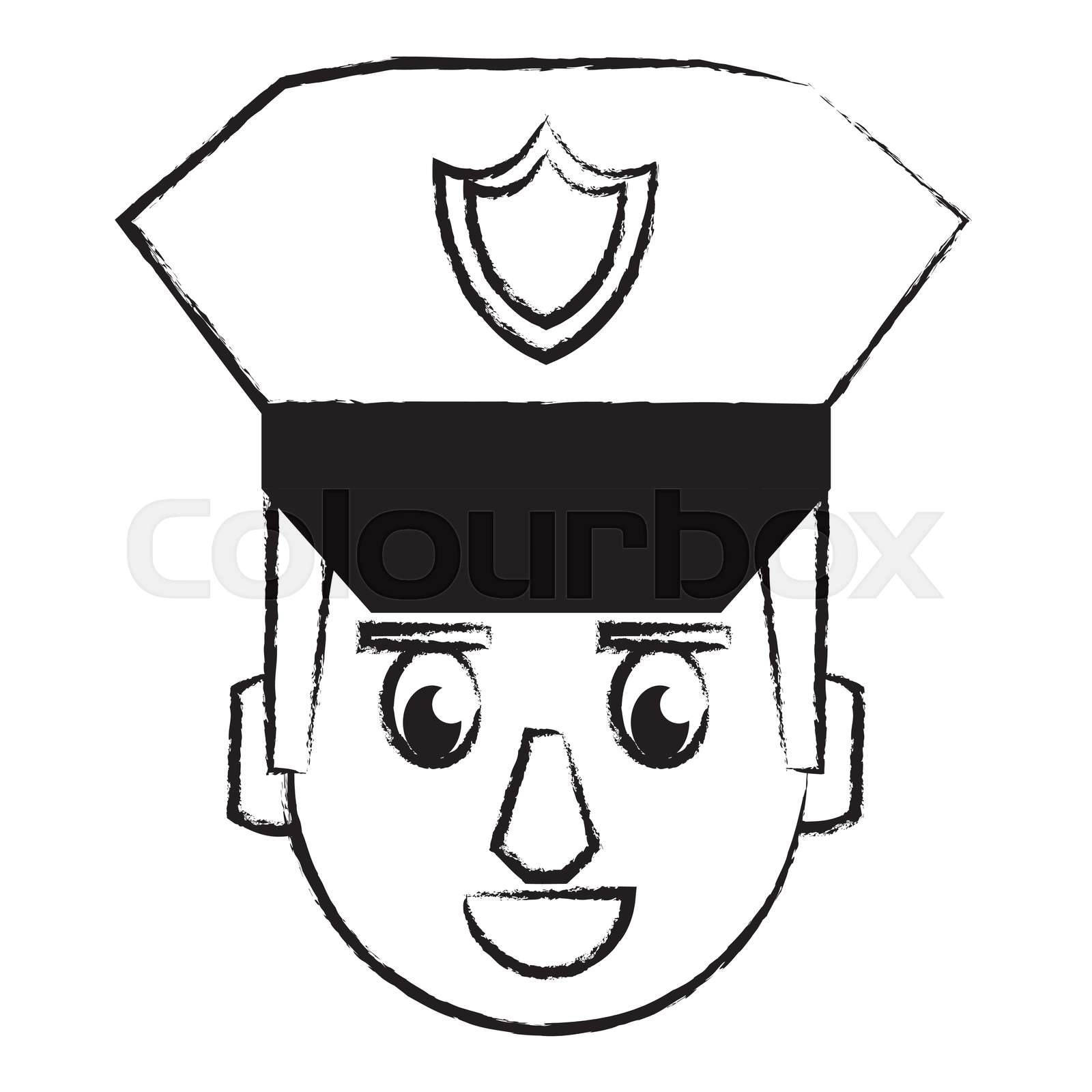 Police face cartoon sketch | Stock vector | Colourbox Police face cartoon sketch | Stock vector | Colourbox