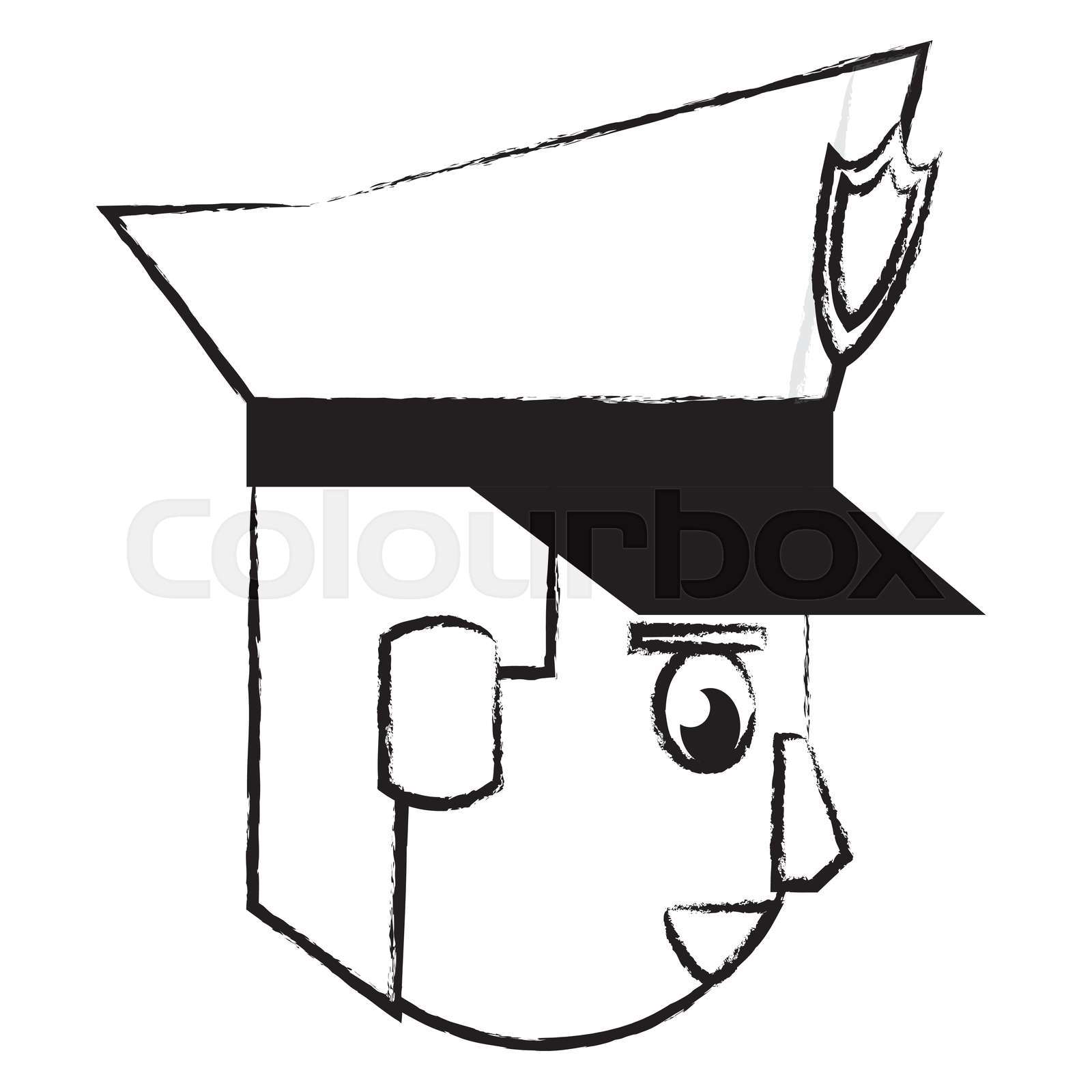 Police face cartoon sketch | Stock vector | Colourbox Police face cartoon sketch | Stock vector | Colourbox