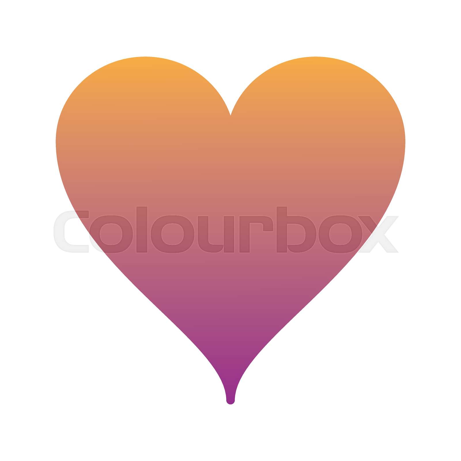 Lovely heart isolated rainbow lines | Stock vector | Colourbox