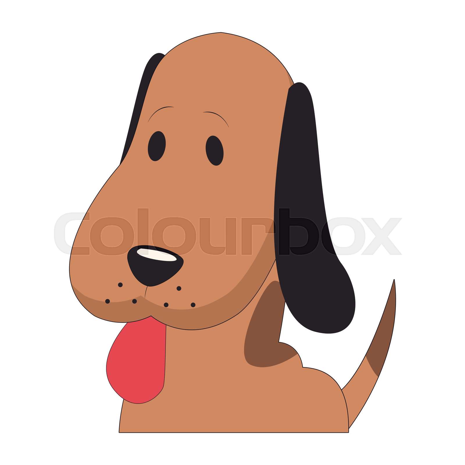 Dog head cartoon | Stock vector | Colourbox