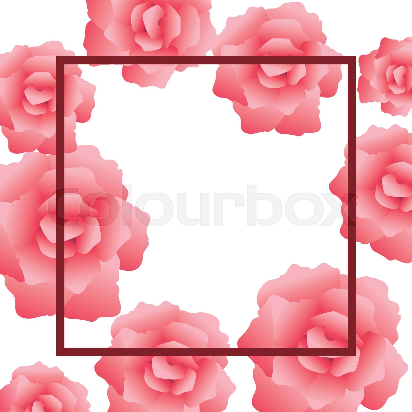 floral blank card frame | Stock vector | Colourbox