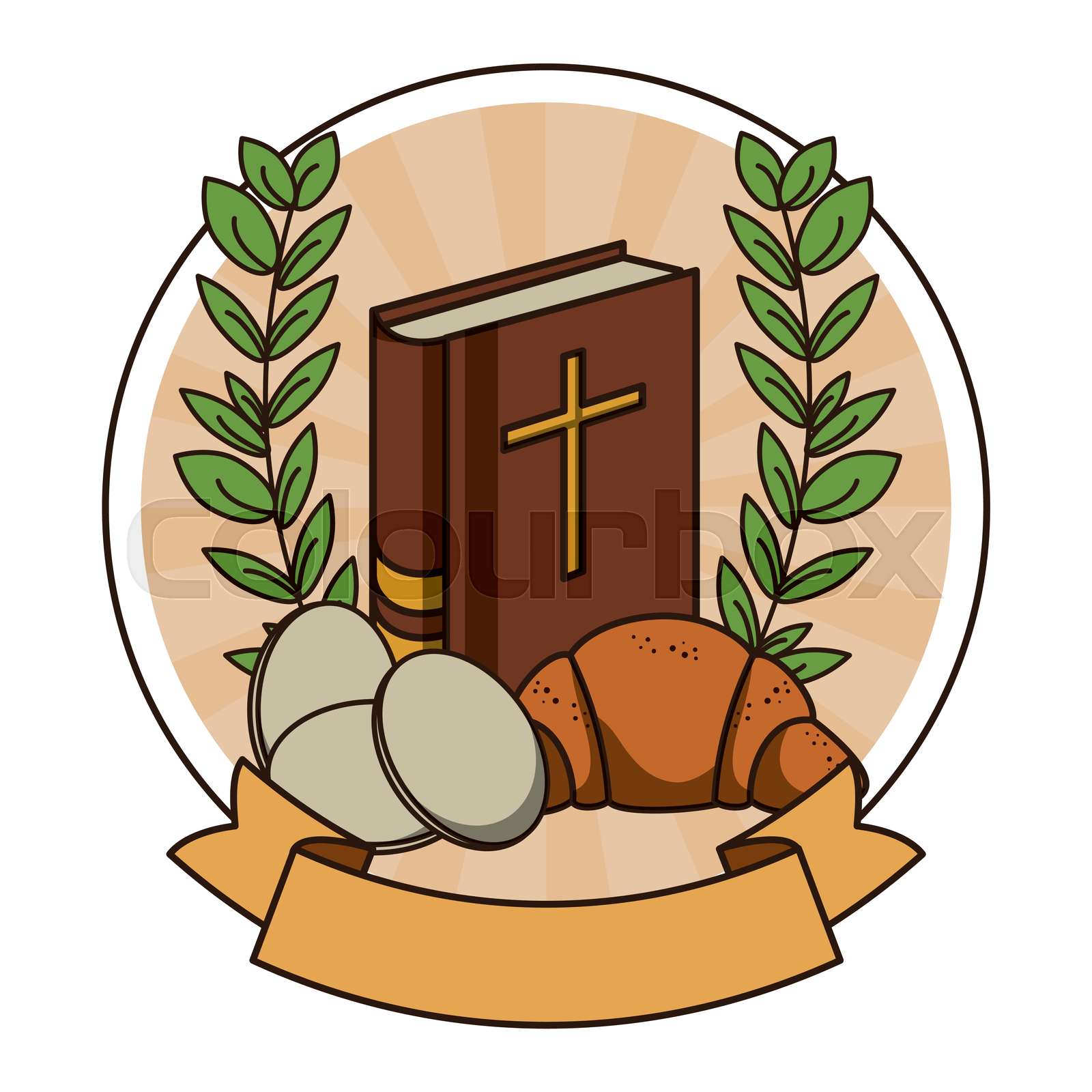 Holy bible book | Stock vector | Colourbox