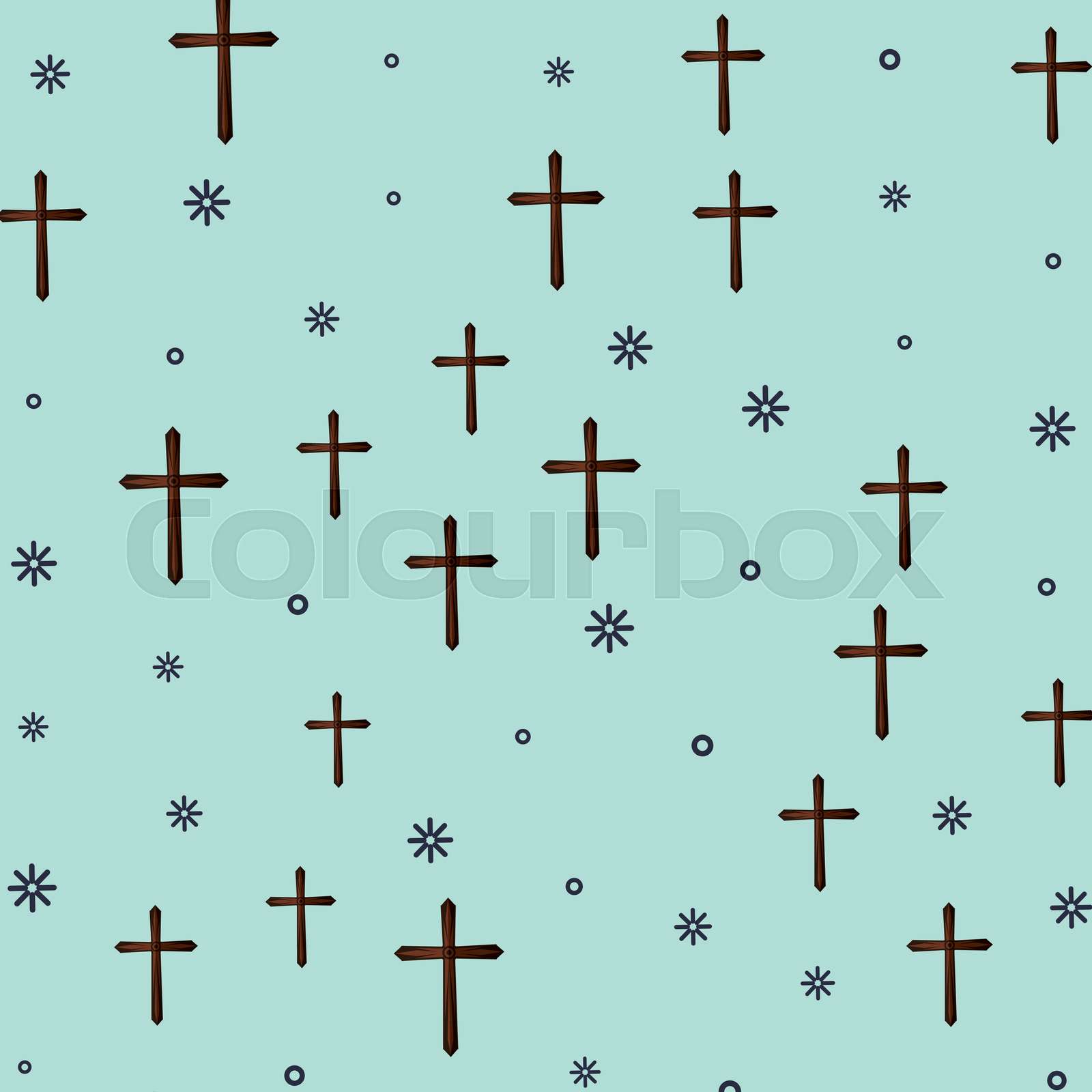 Christian cross pattern background | Stock vector | Colourbox