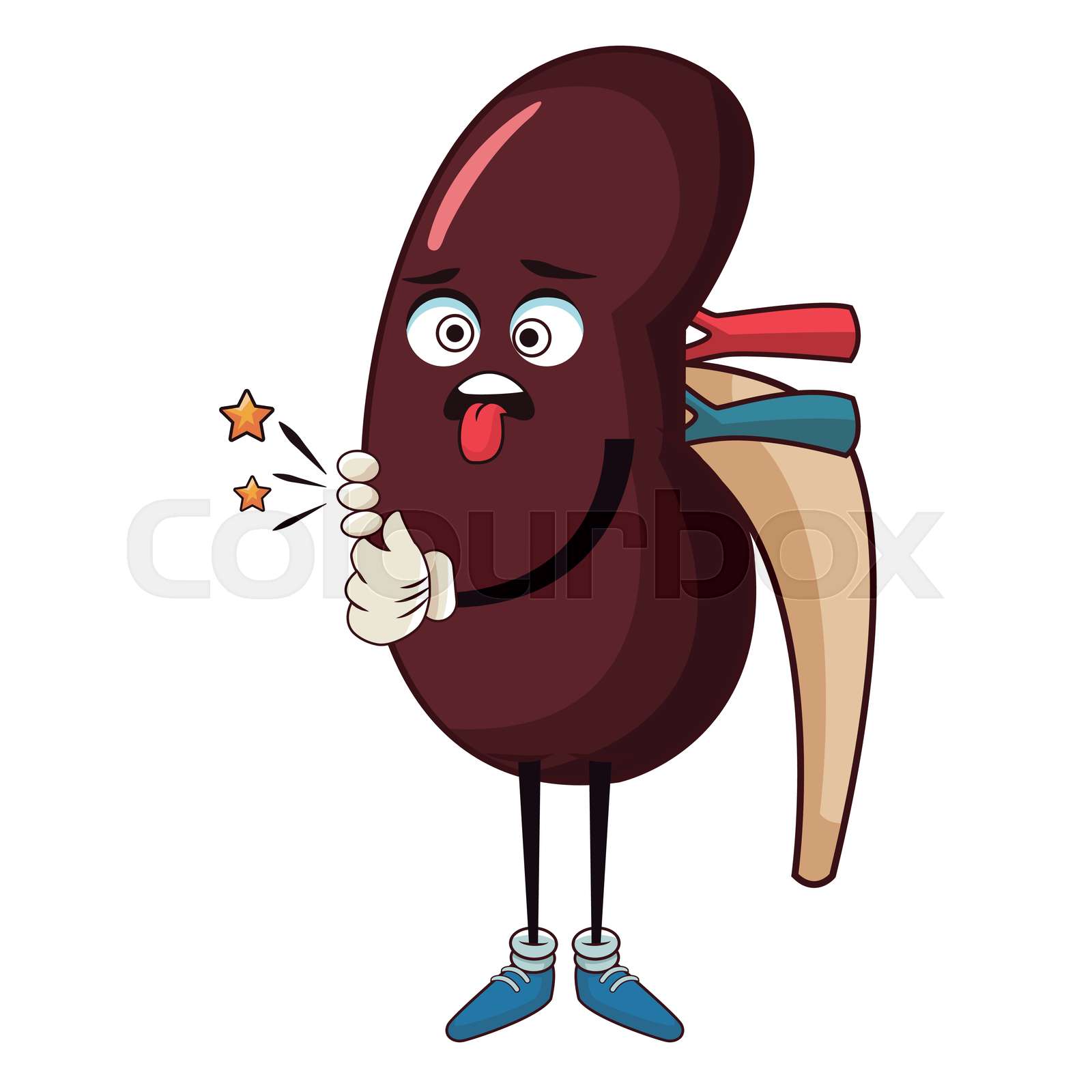 Kidney funny cartoon | Stock vector | Colourbox