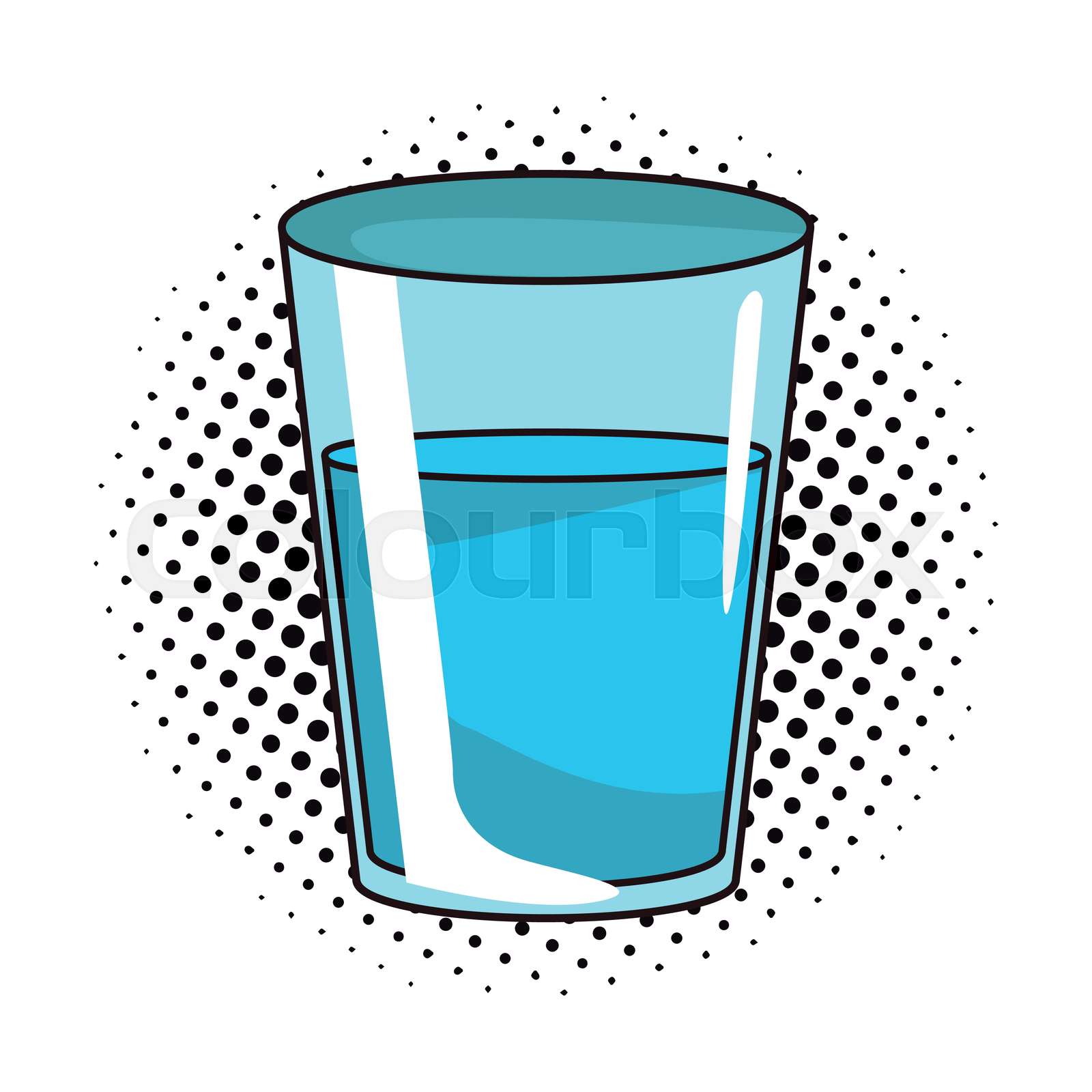 Water glass cup | Stock vector | Colourbox