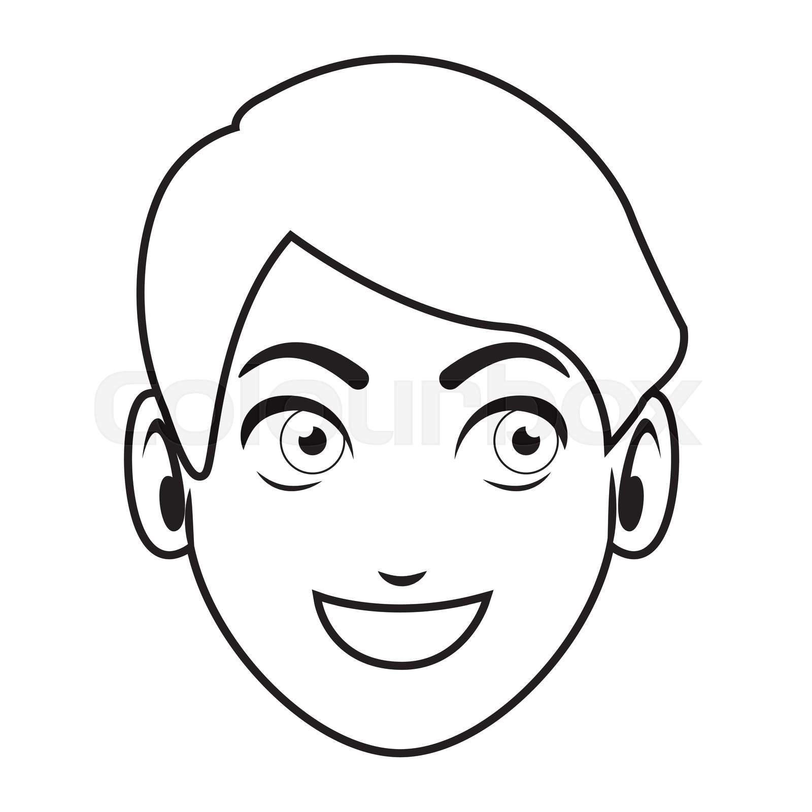 Man face cartoon | Stock vector | Colourbox