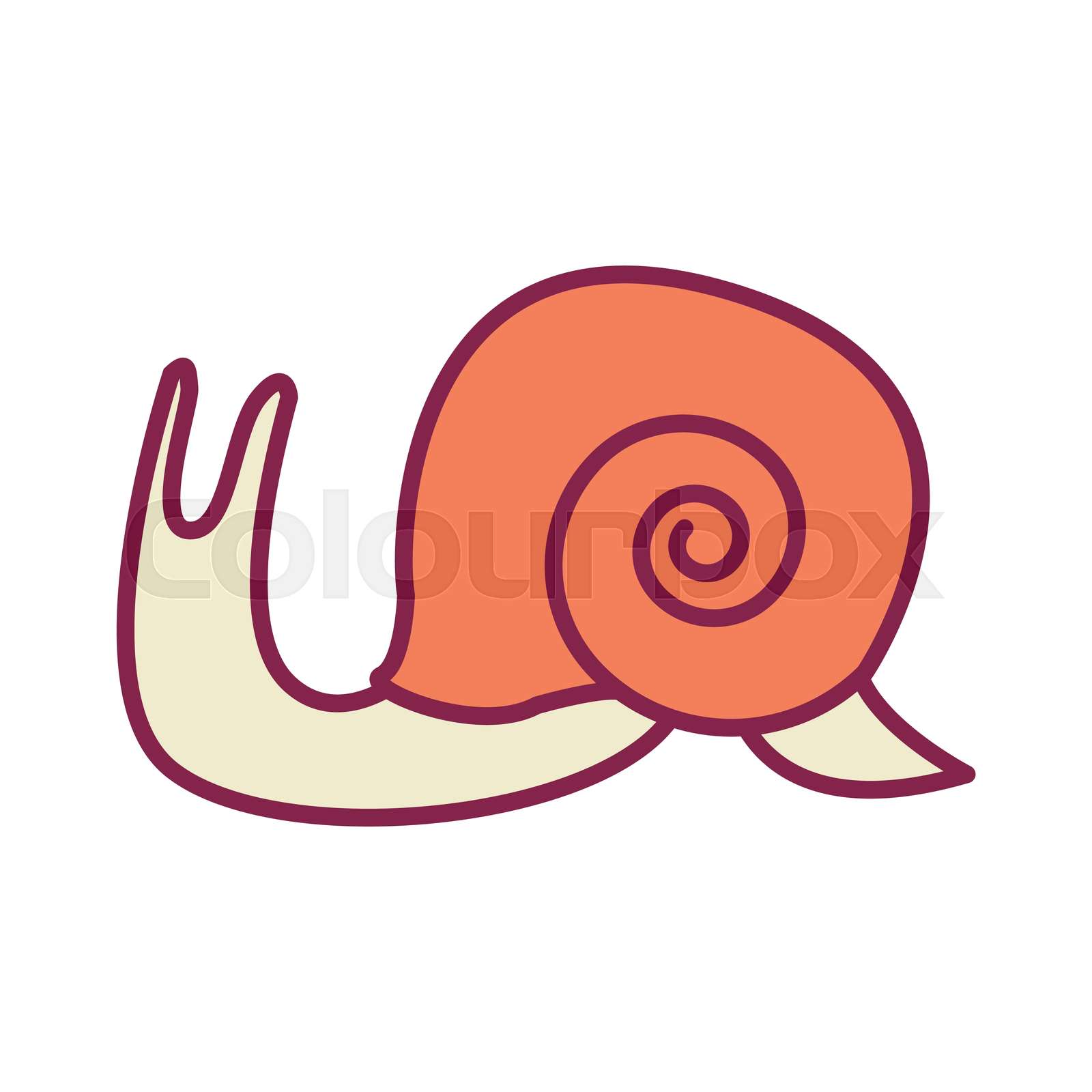 slug cute cartoon | Stock vector | Colourbox