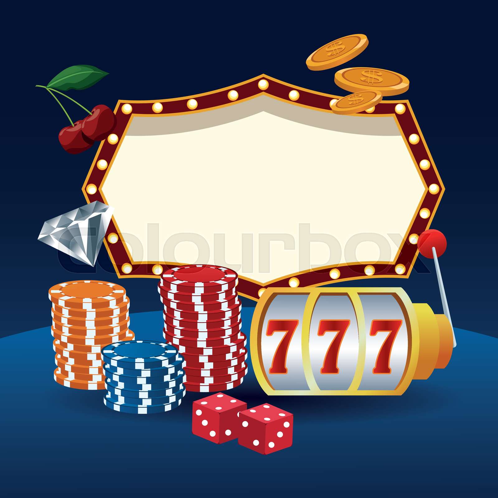 Casino game cartoons | Stock vector | Colourbox