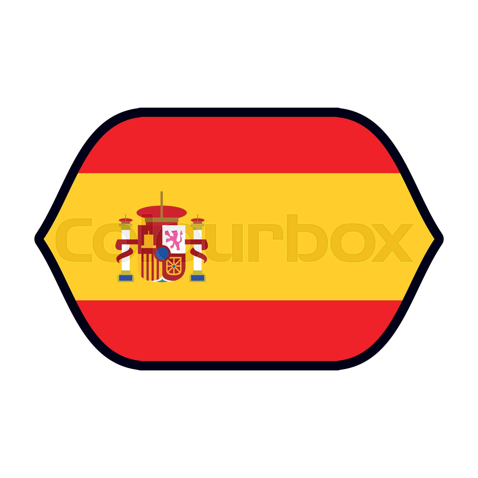 Spain flag emblem | Stock vector | Colourbox