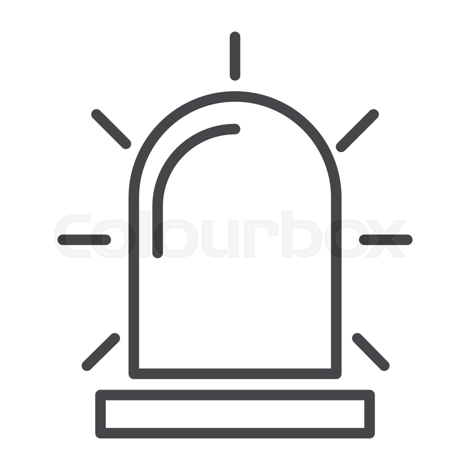 Siren alarm symbol | Stock vector | Colourbox