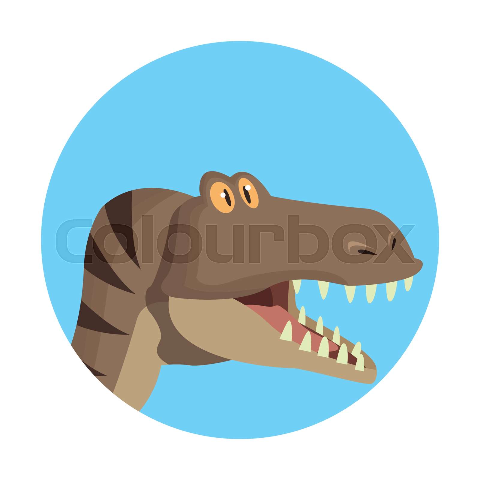 raptor dinosaur cartoon | Stock vector | Colourbox