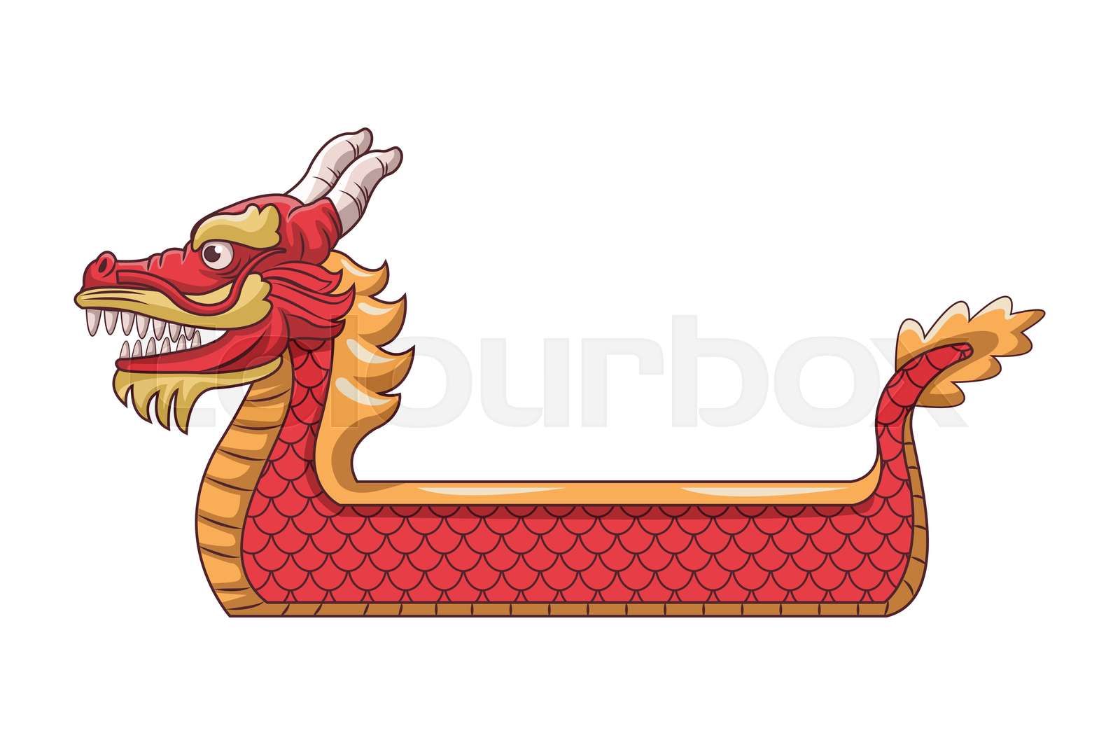 Dragon boat cartoon | Stock vector | Colourbox