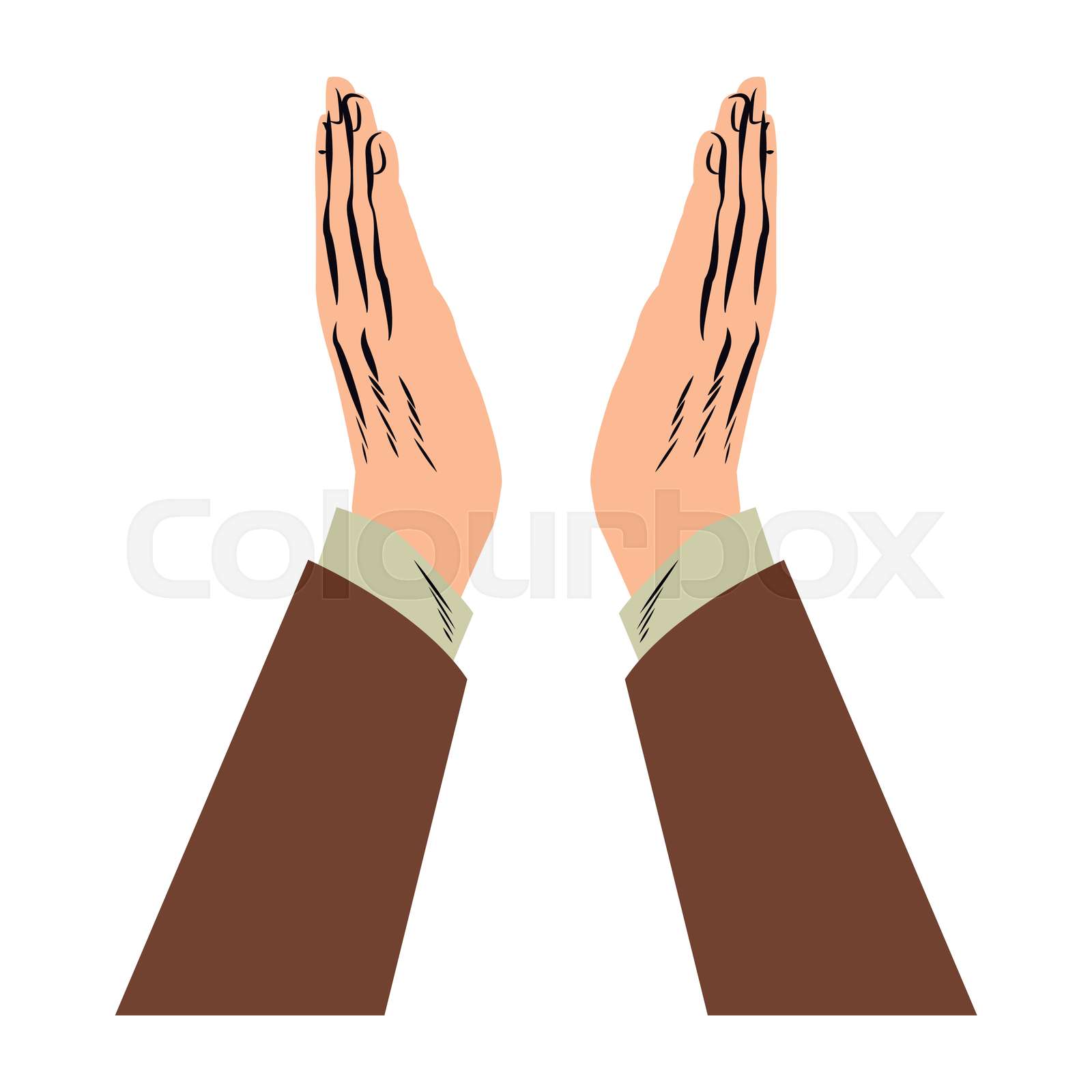 Businessman hands up pop art | Stock vector | Colourbox