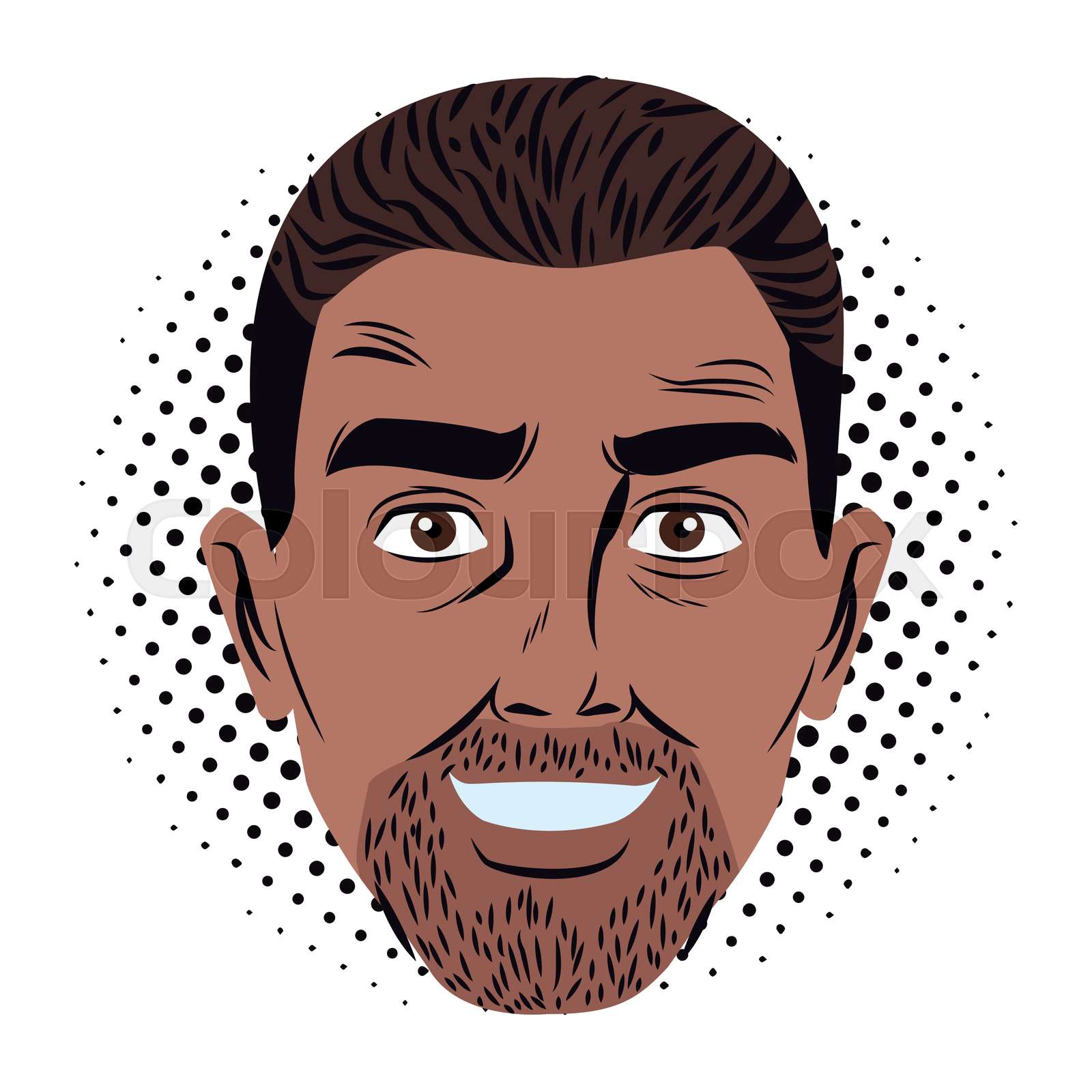 Pop art man face | Stock vector | Colourbox
