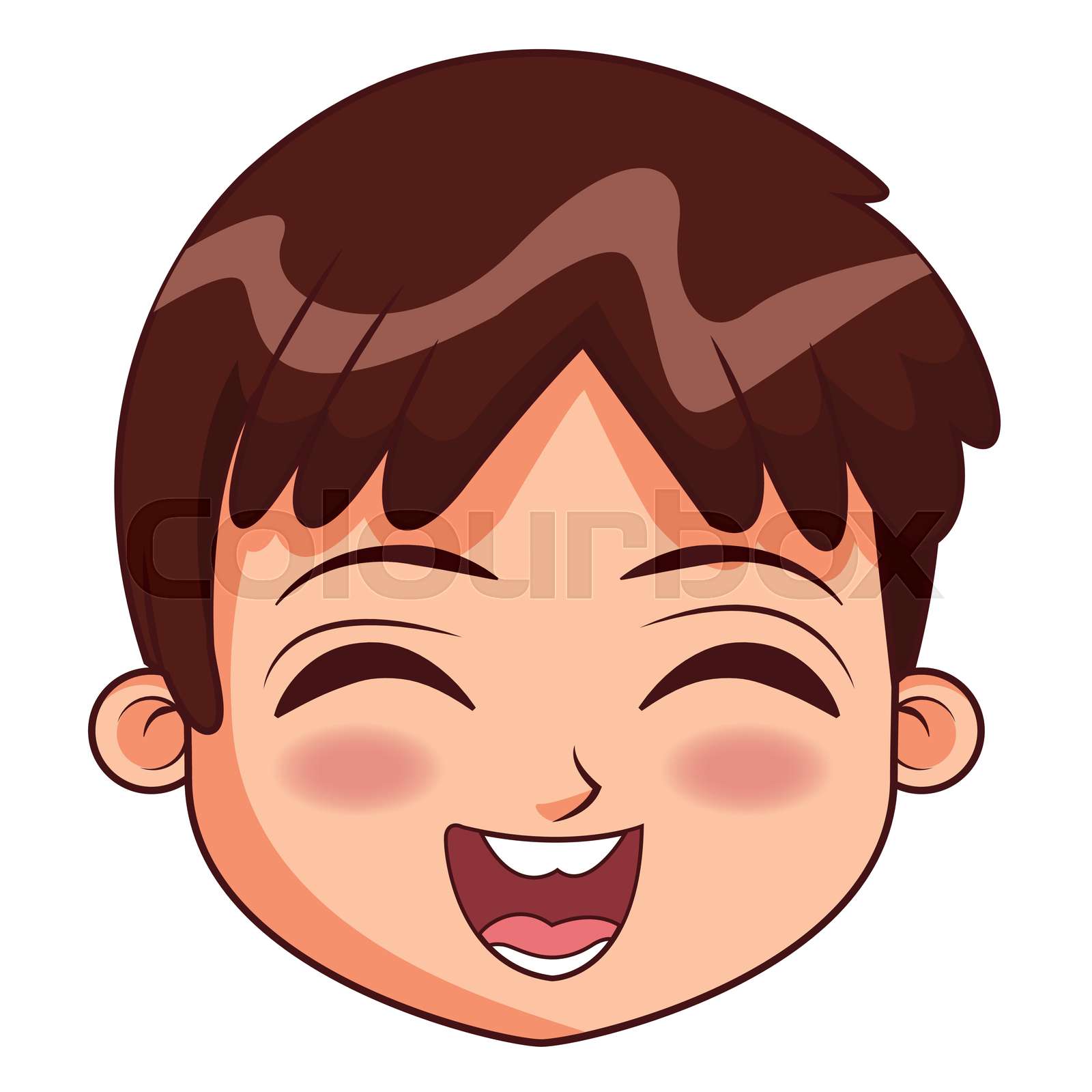 Boy face cartoon | Stock vector | Colourbox