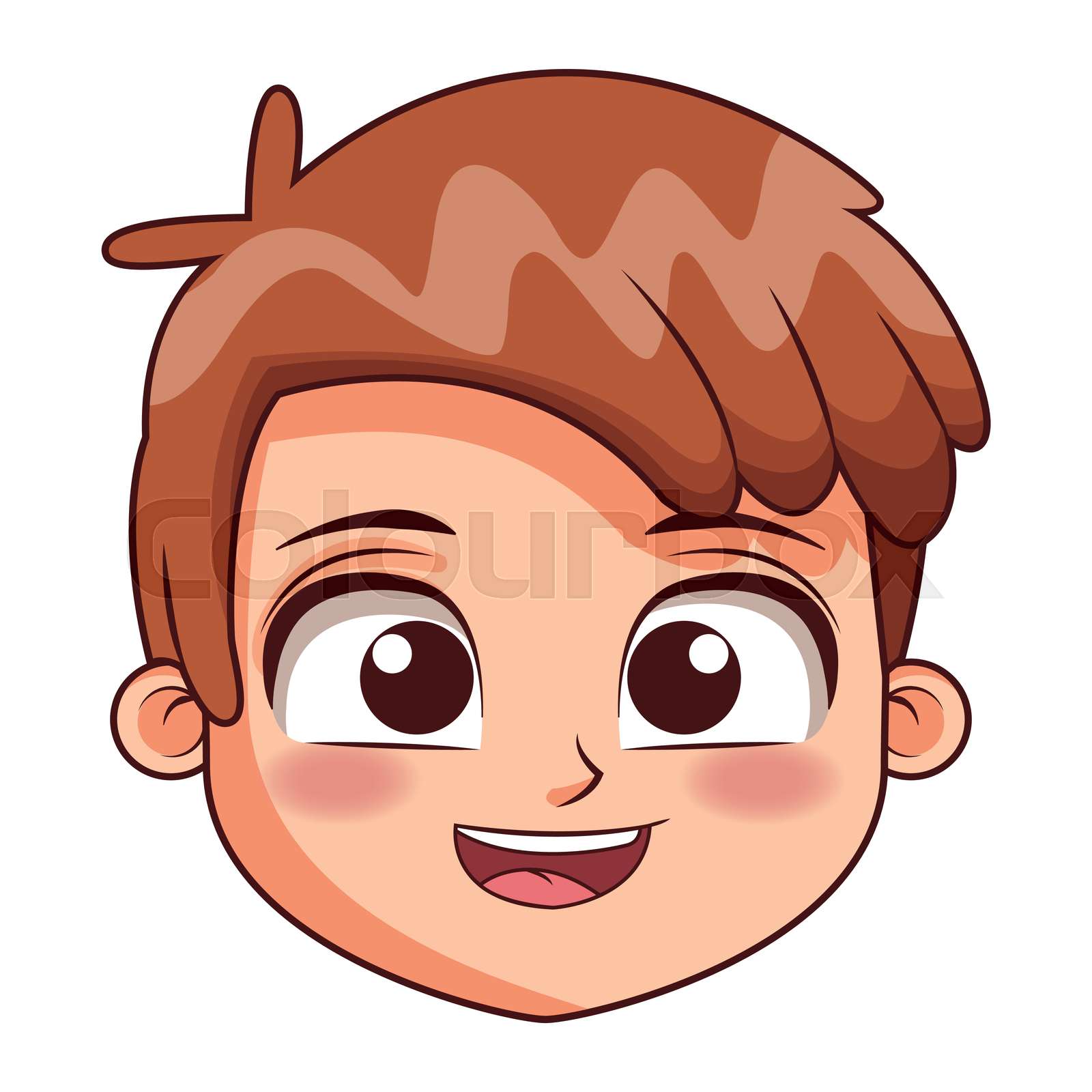 Boy face cartoon | Stock vector | Colourbox