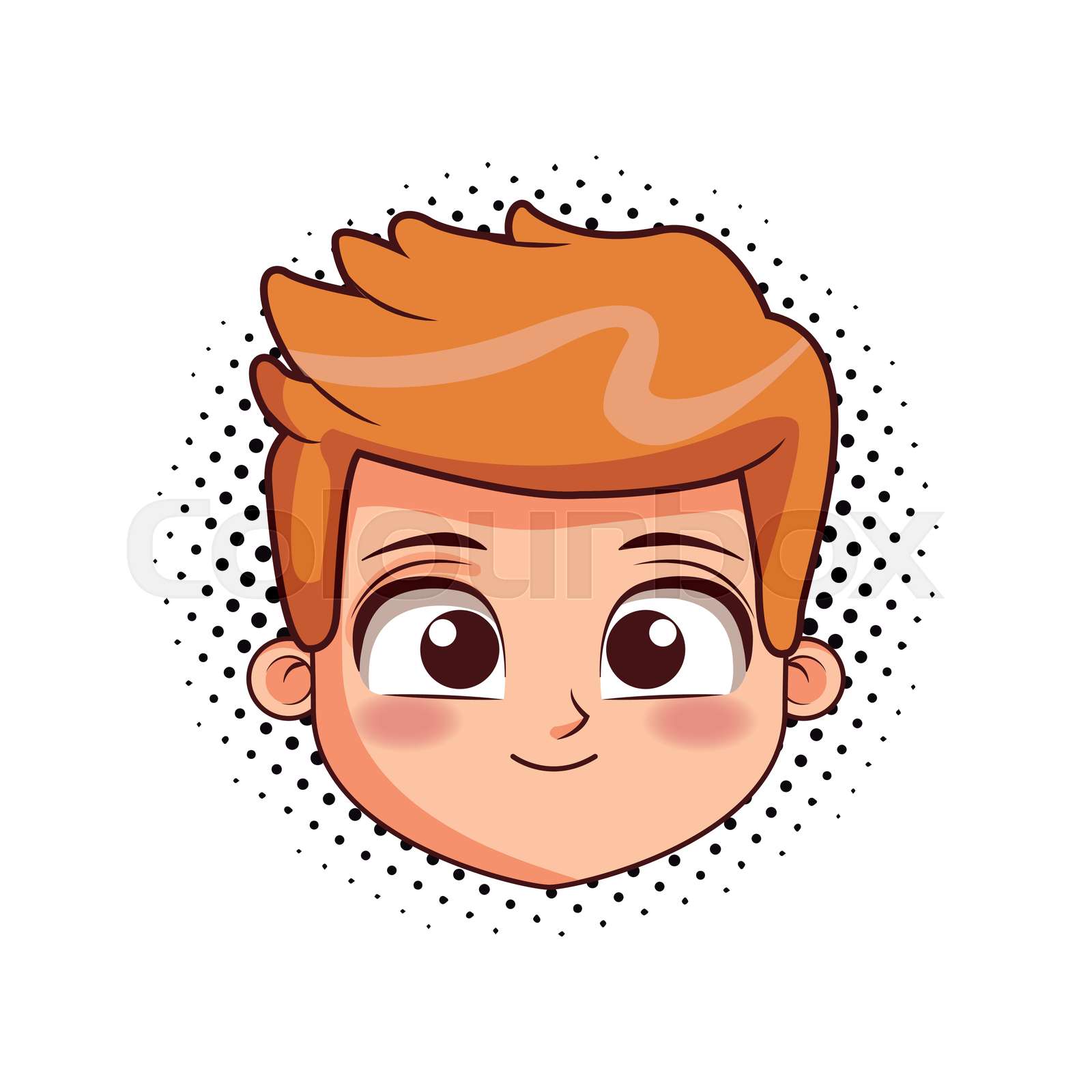 Boy face cartoon | Stock vector | Colourbox