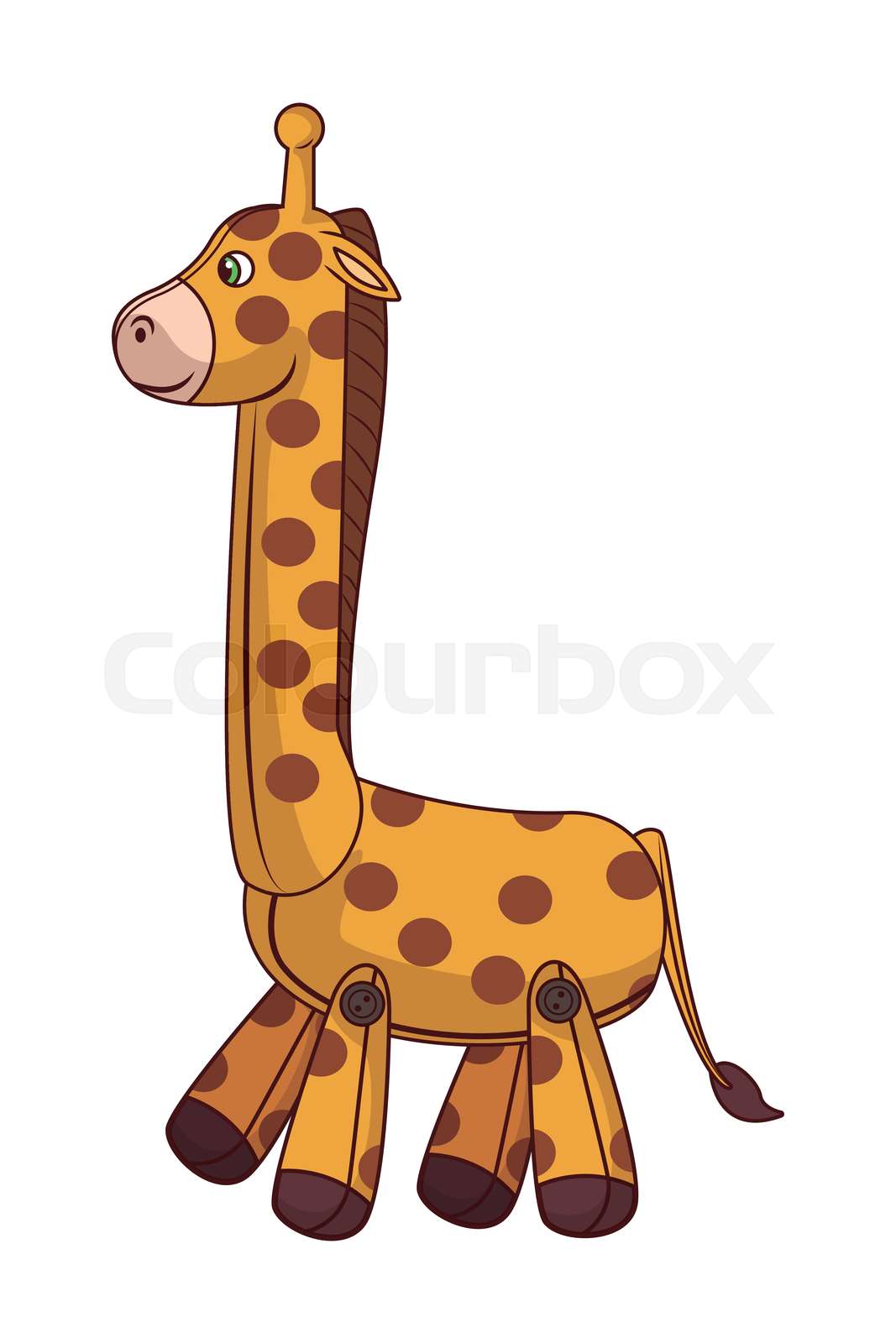 Teddy giraffe cartoon | Stock vector | Colourbox