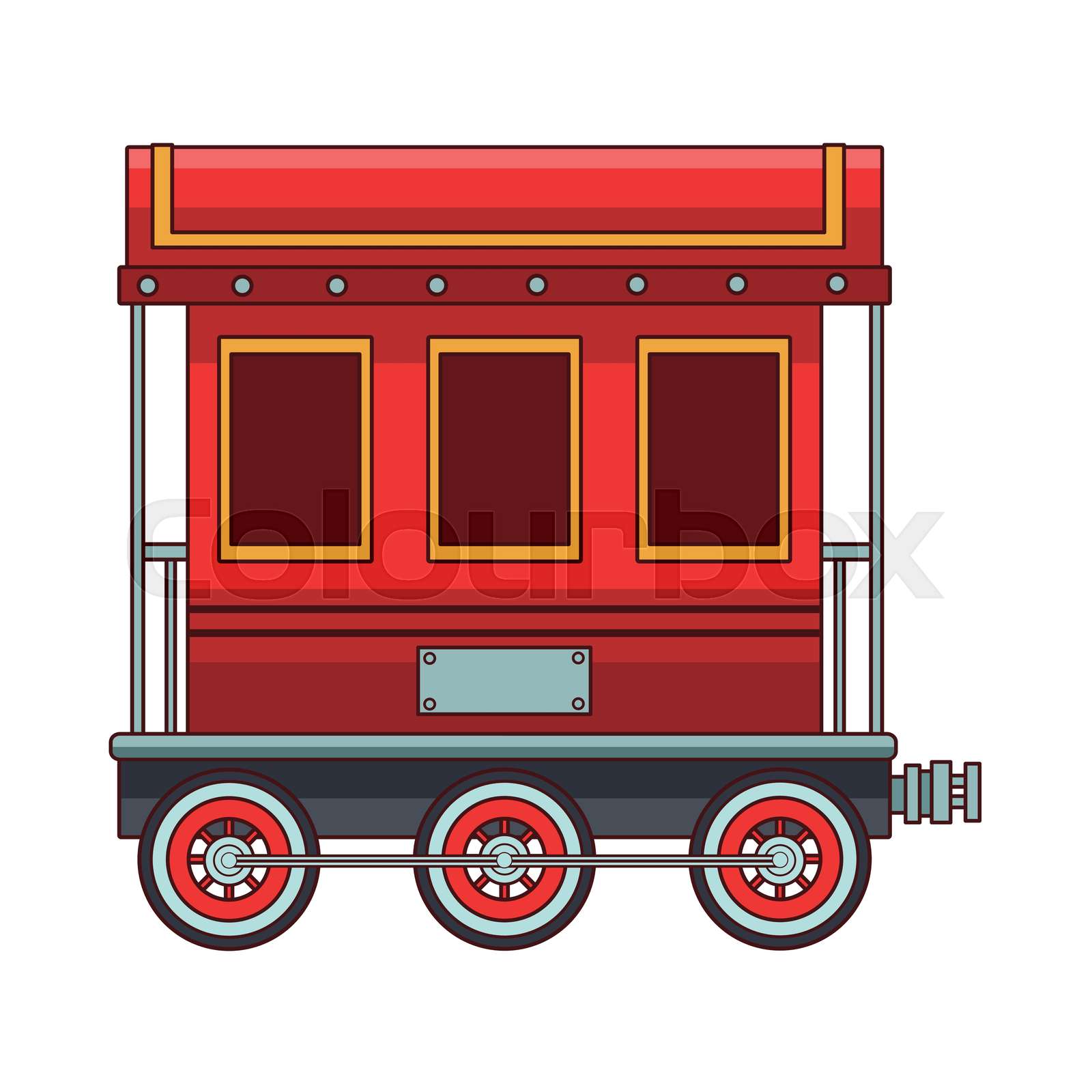 Empty train wagon | Stock vector | Colourbox