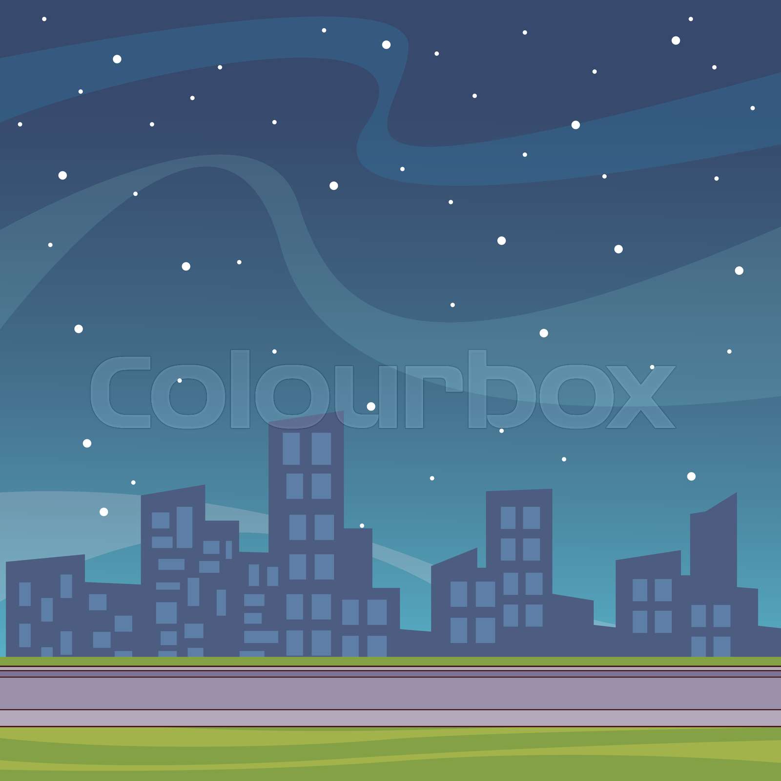 Cityscape scenery cartoon | Stock vector | Colourbox