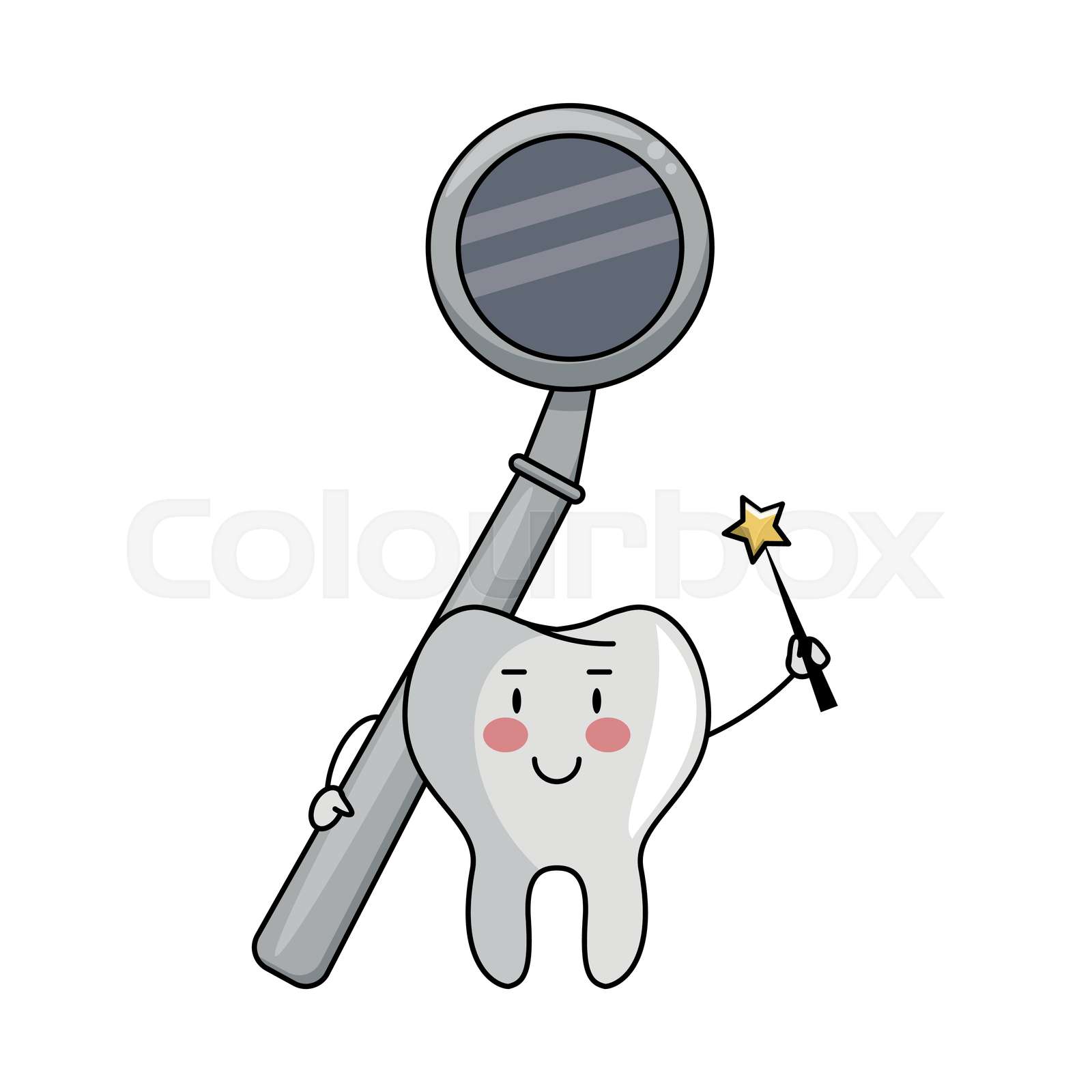 Dental care tooth cartoon | Stock vector | Colourbox
