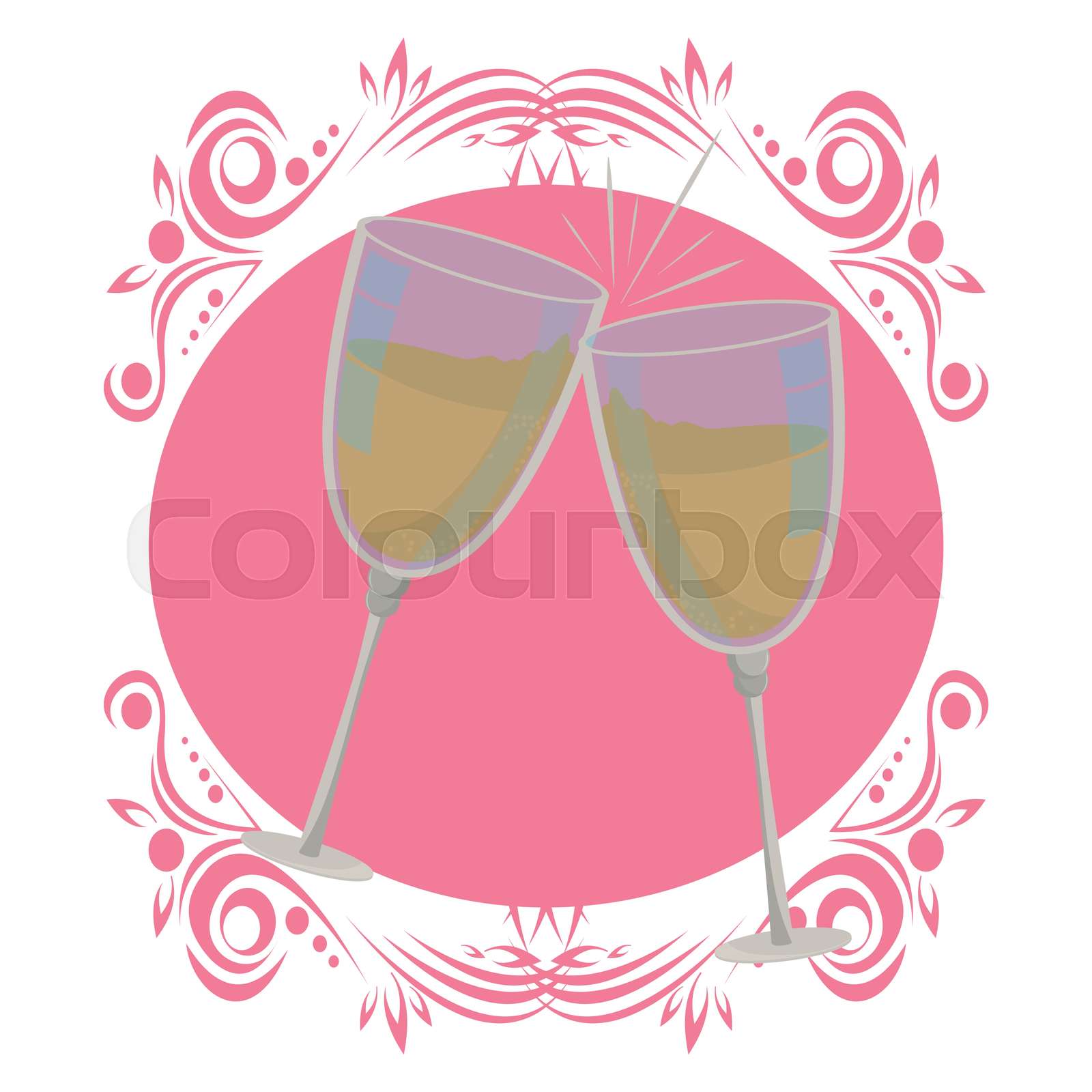 Champagne cup isolated | Stock vector | Colourbox