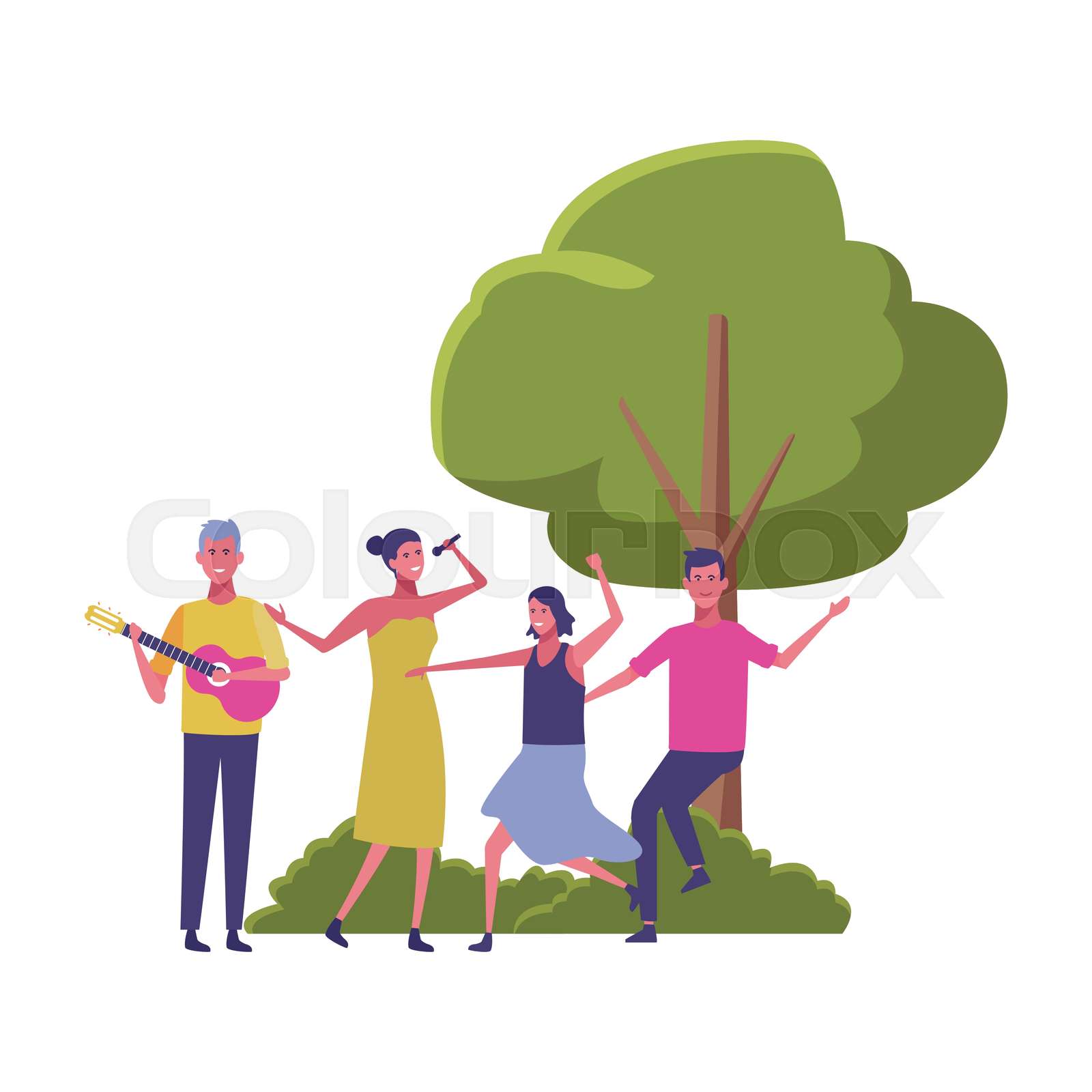 Friends having fun cartoons | Stock vector | Colourbox