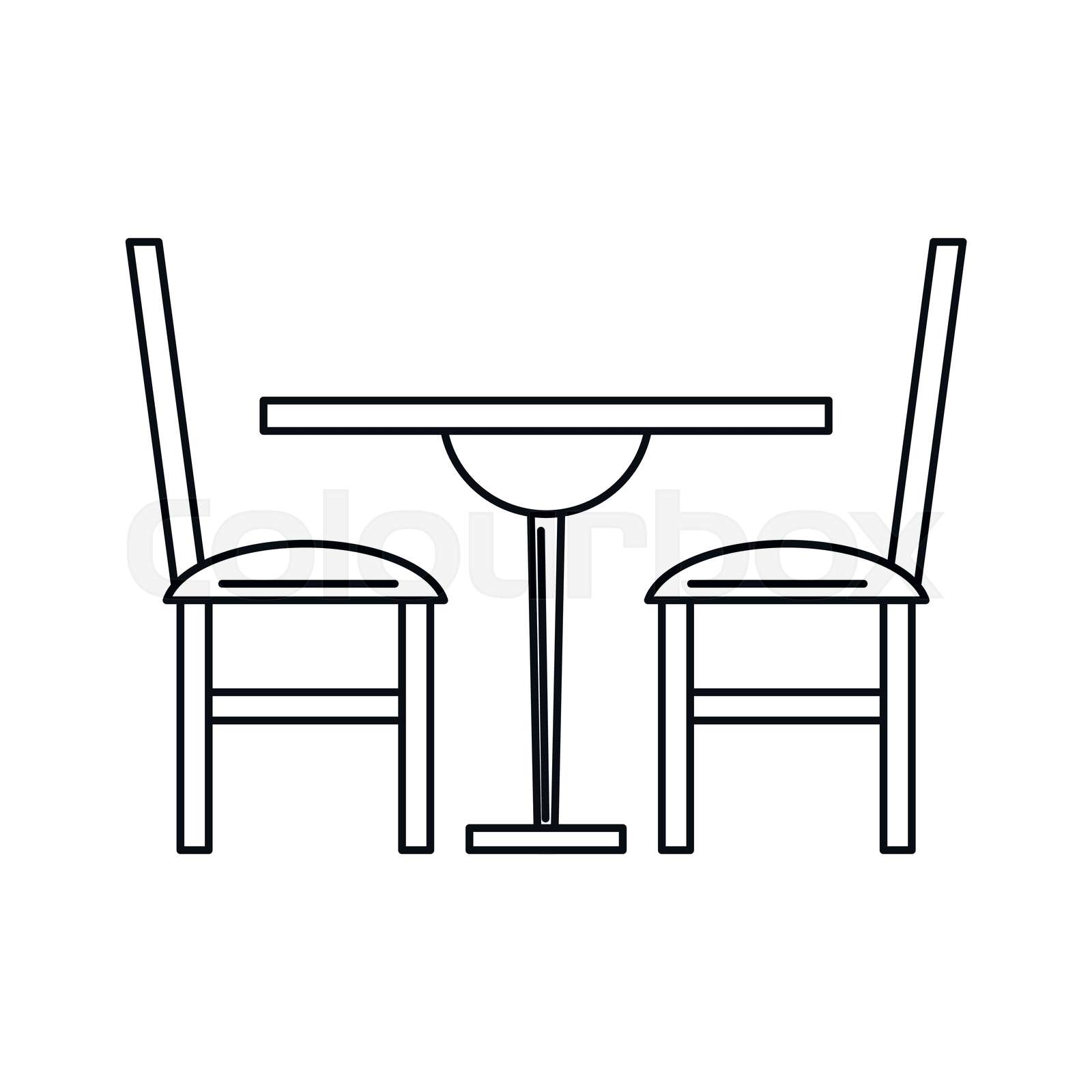 restaurant table cartoon | Stock vector | Colourbox