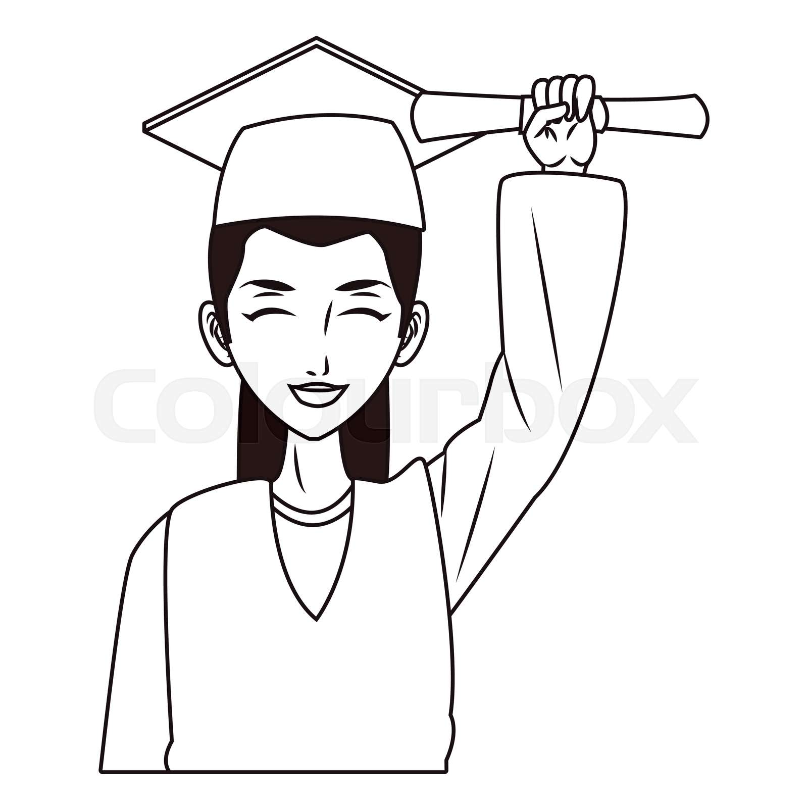 Graduate Clipart Black And White