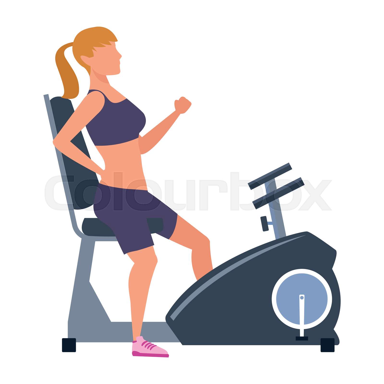 fitness woman training | Stock vector | Colourbox