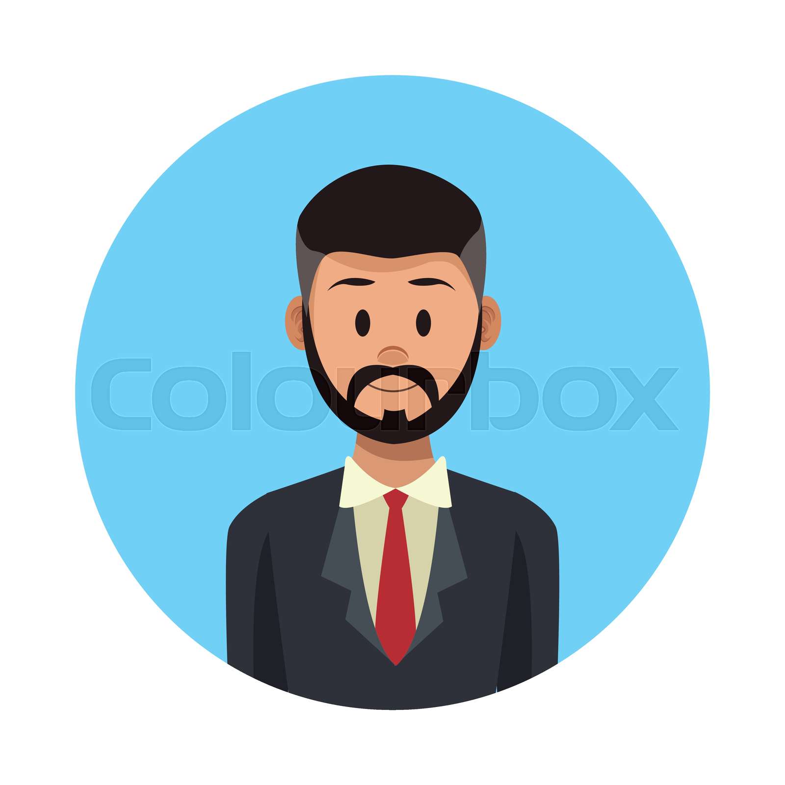 Businessman profile cartoon | Stock vector | Colourbox