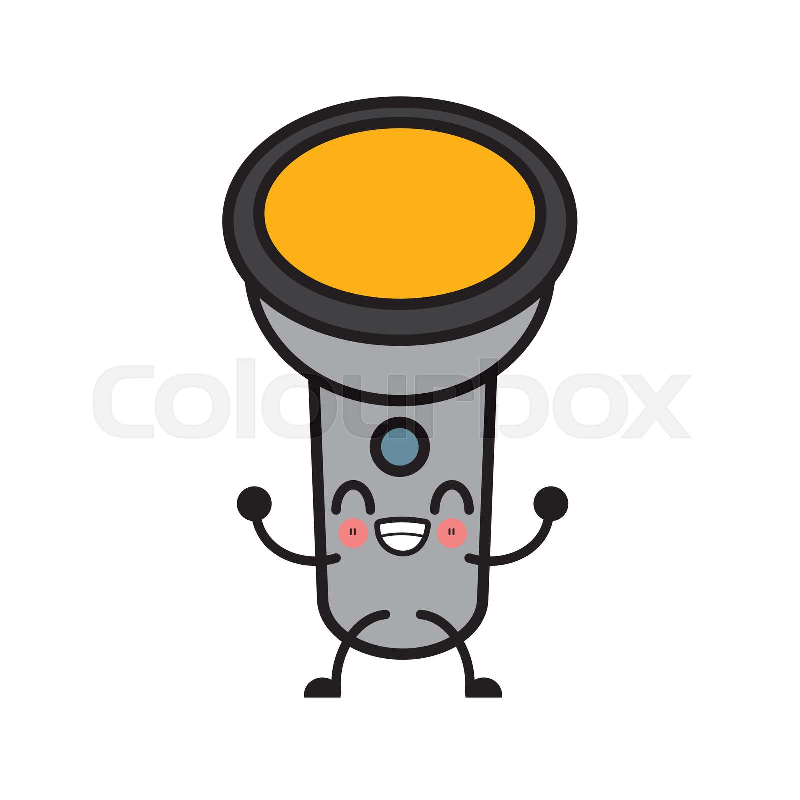 Flashlight cartoon isolated cute kawaii cartoon cute kawaii cartoon ...