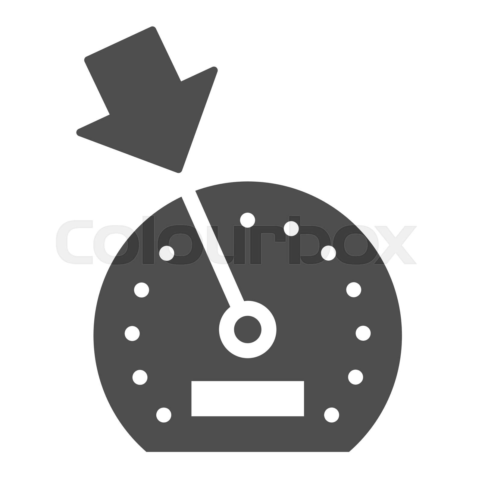 Cruise control solid icon. Dashboard vector illustration isolated on ...