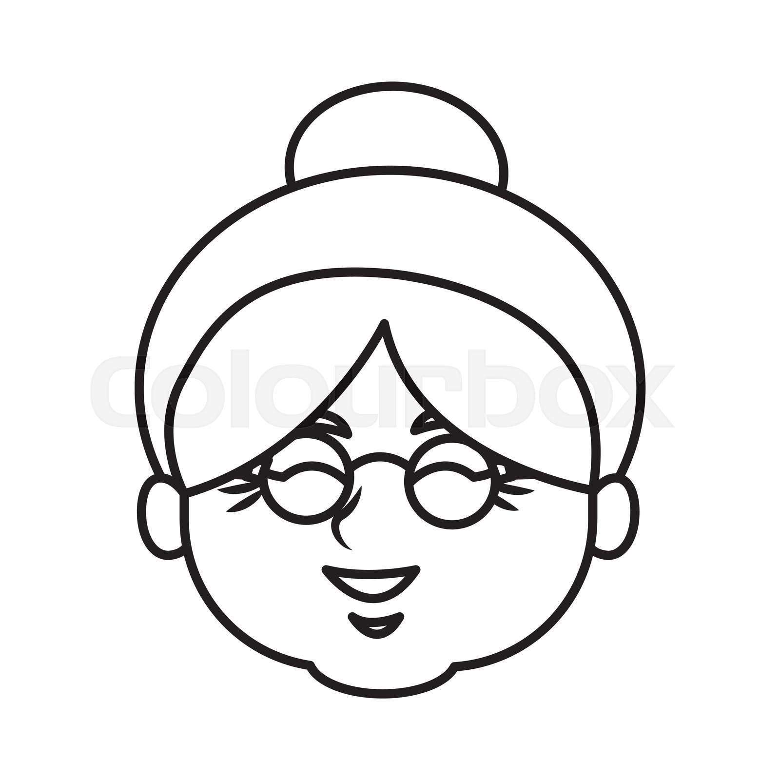 Clipart Grandma Face