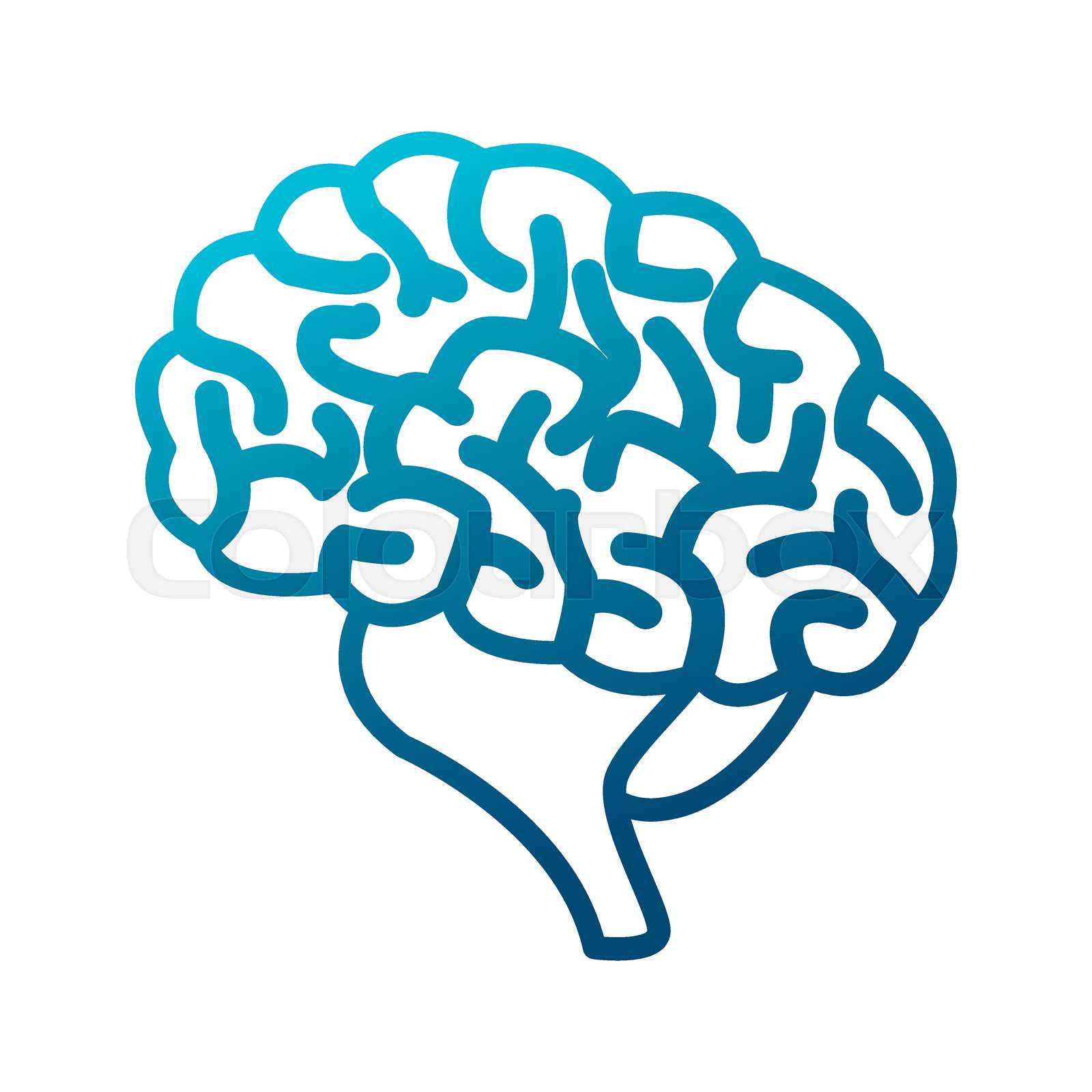 Human brain symbol | Stock vector | Colourbox