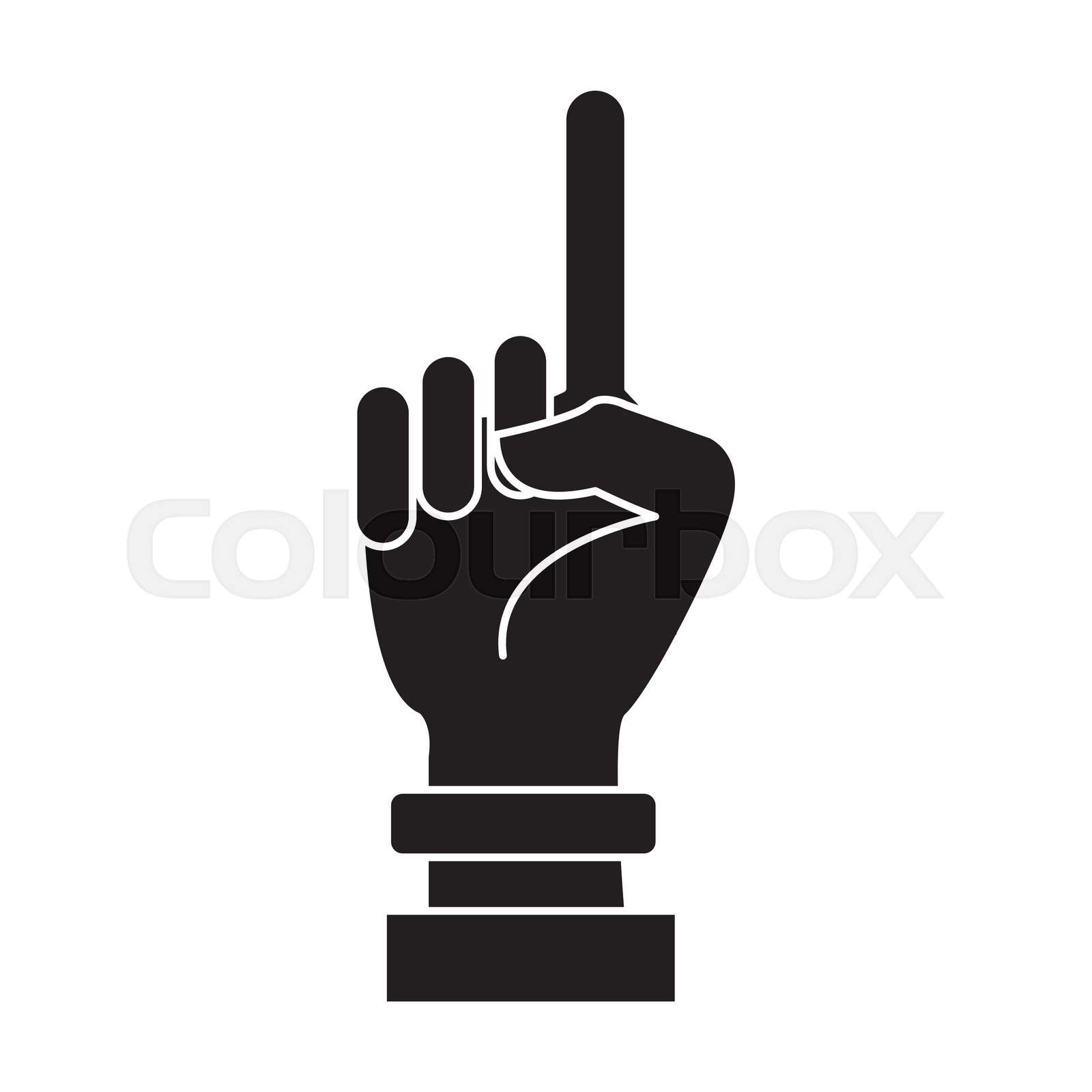 Hand number one symbol | Stock vector | Colourbox