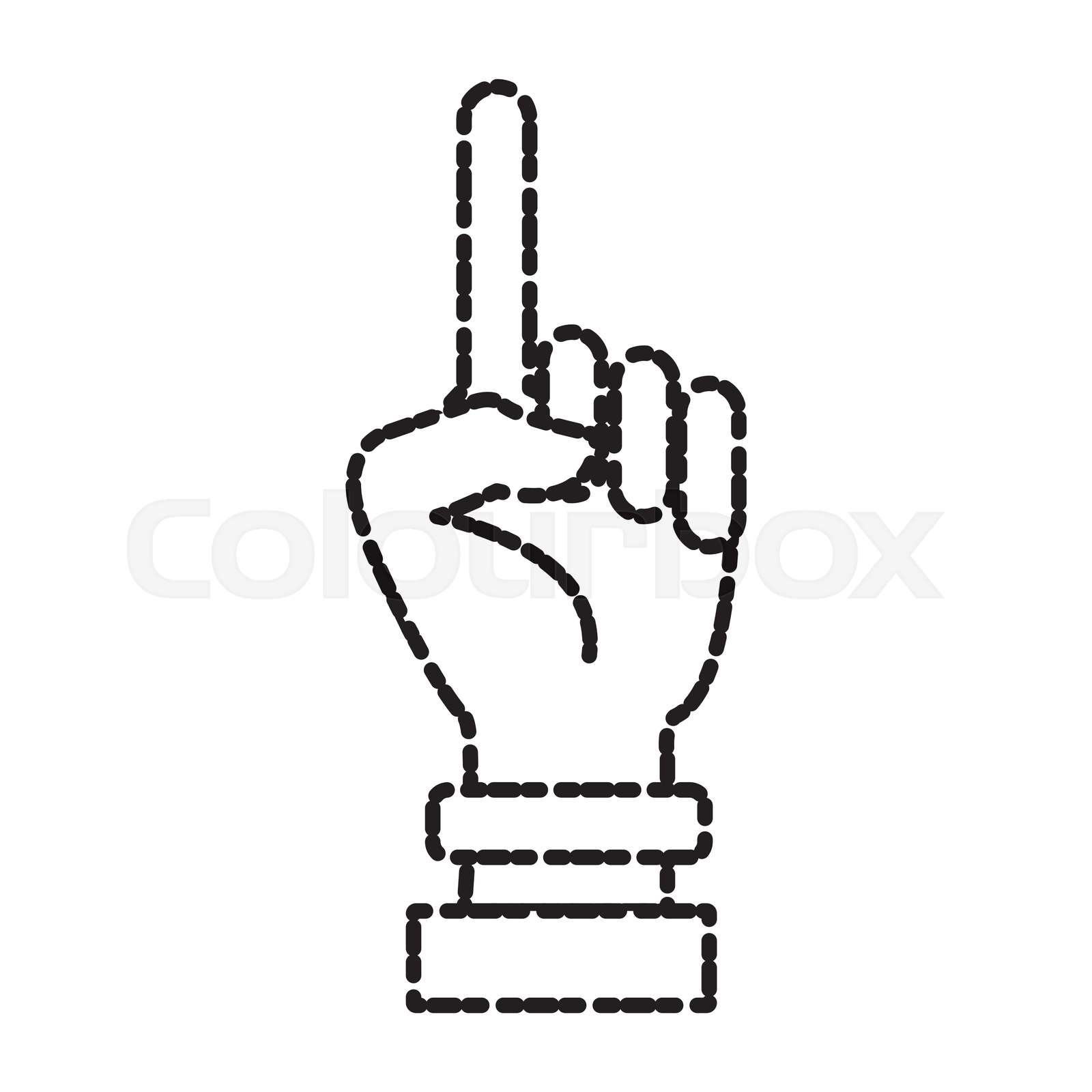 Hand number one symbol | Stock vector | Colourbox